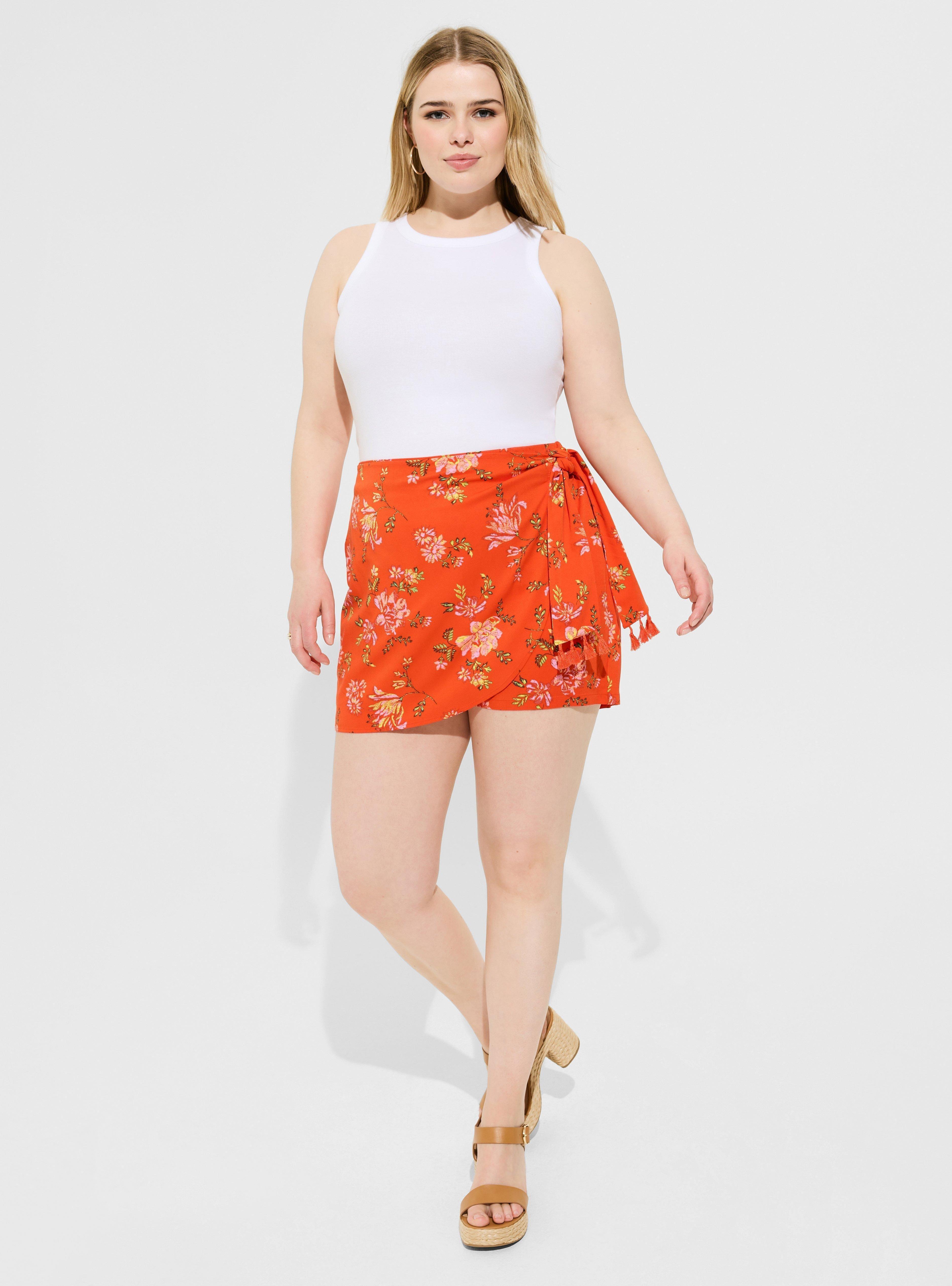 Plus Size - Stretch Challis High Rise Skort - Torrid