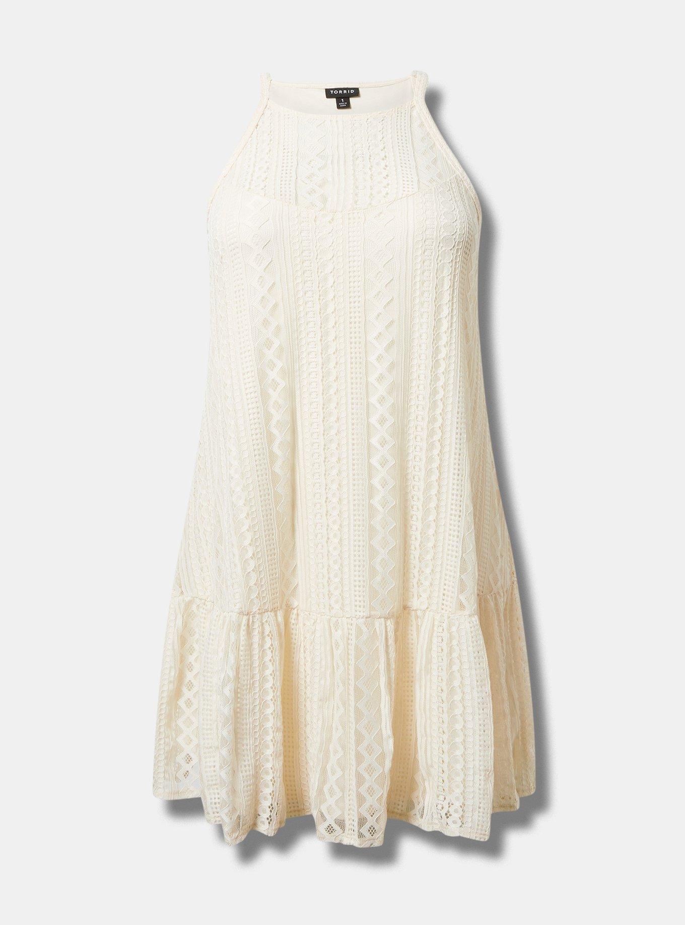 Plus Size - Mini Geo Lace Cami Trapeze Dress - Torrid