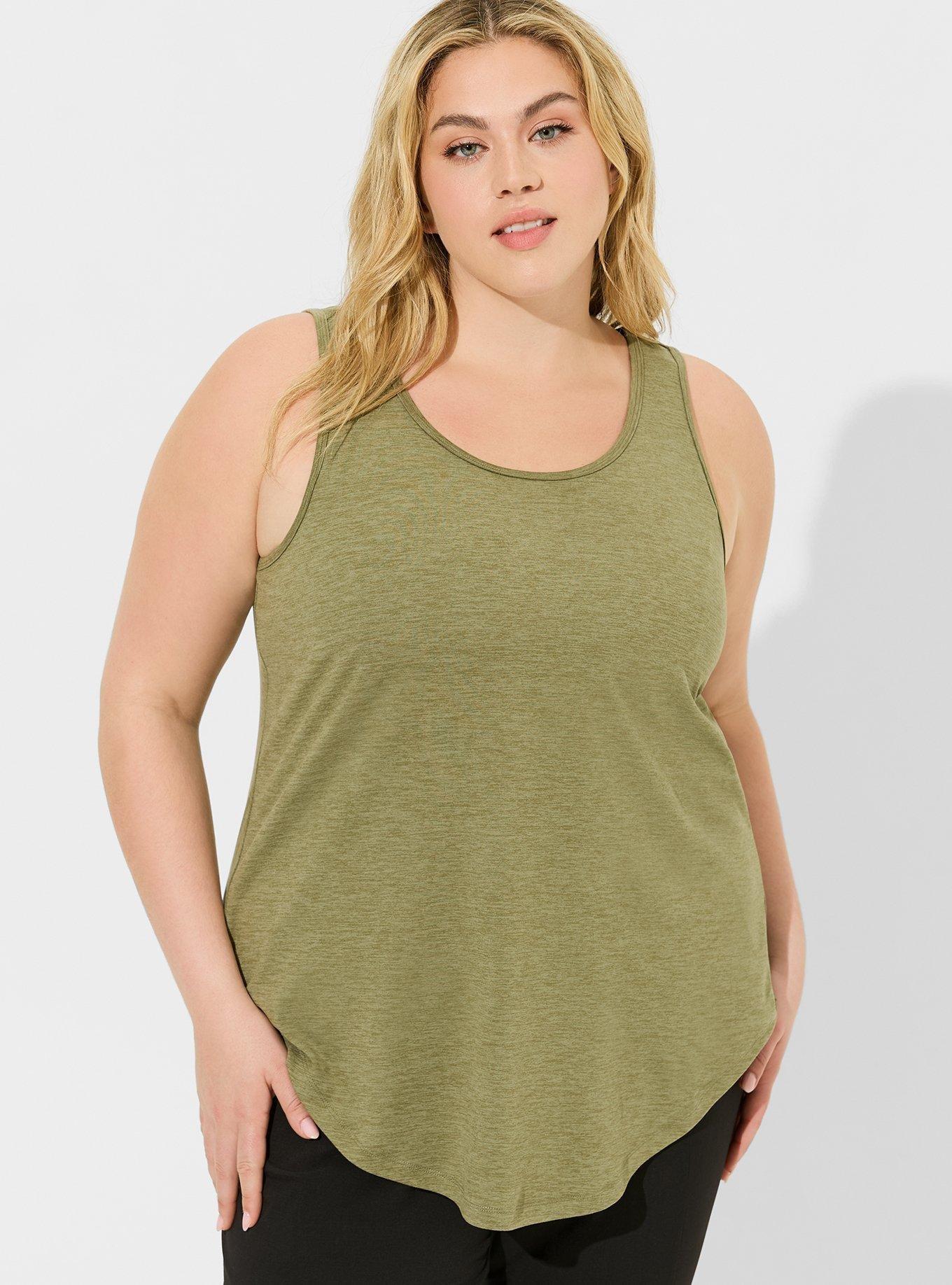 Plus Size - Super Soft Performance Jersey Keyhole Active Tank - Torrid