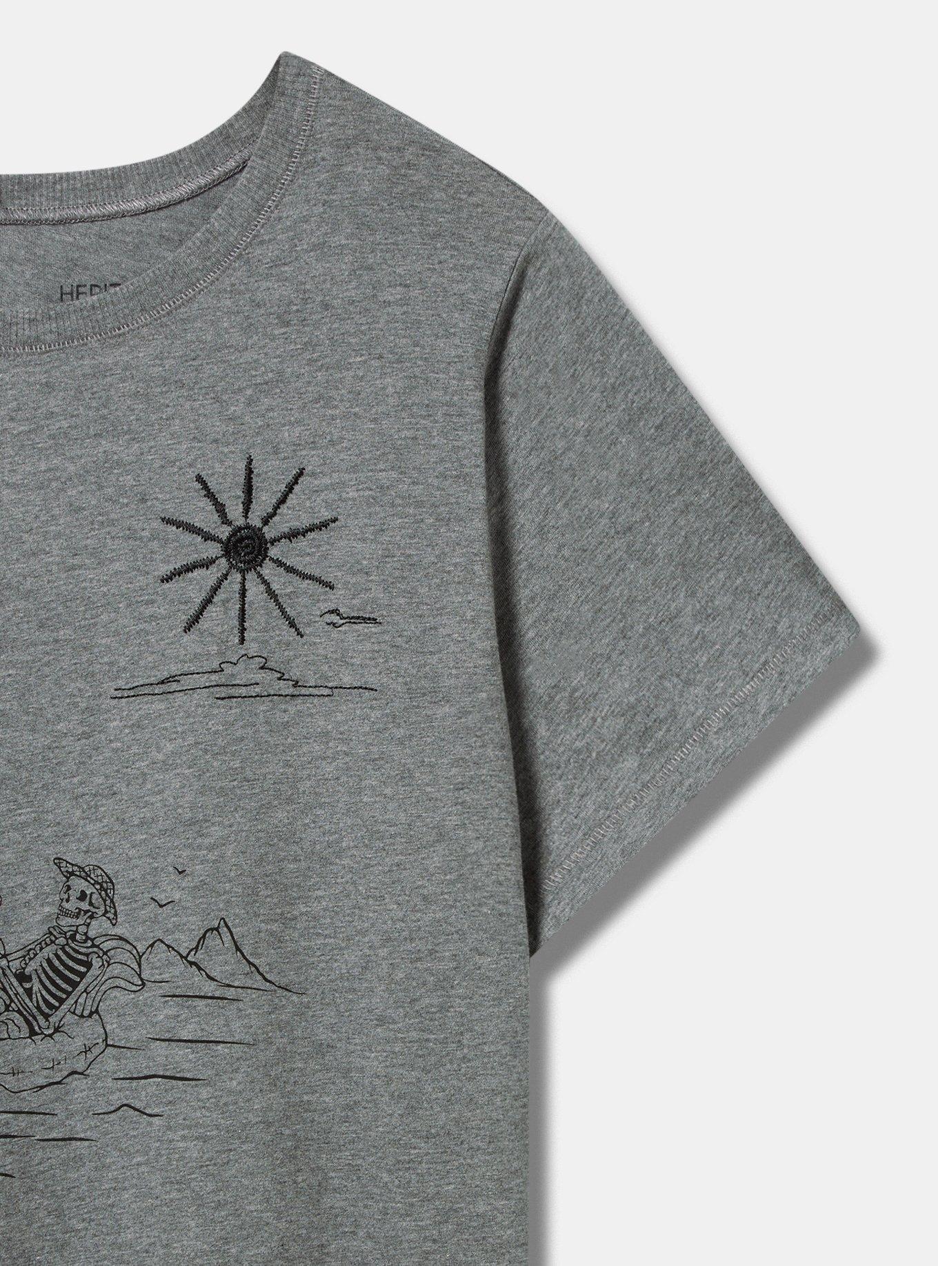 Plus Size - Fishing Skeleton Classic Fit Heritage Jersey Crew Tee - Torrid