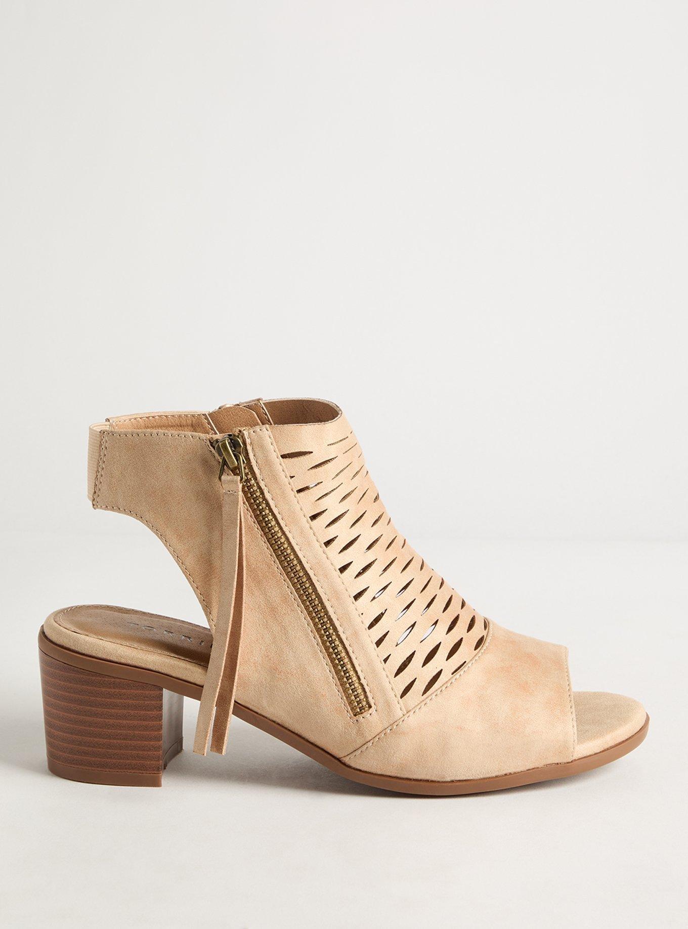 Plus Size - Perforated Back Strap Heel (WW) - Torrid