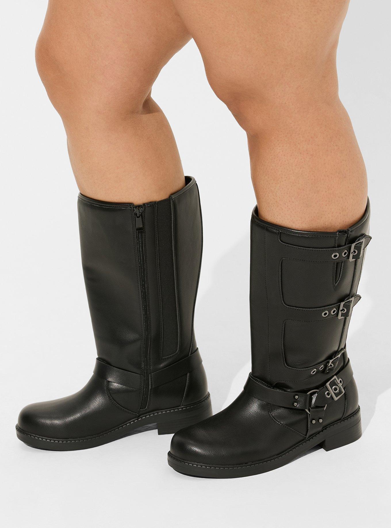 Plus Size - Multi Buckle Moto Knee Boot (WW) - Torrid