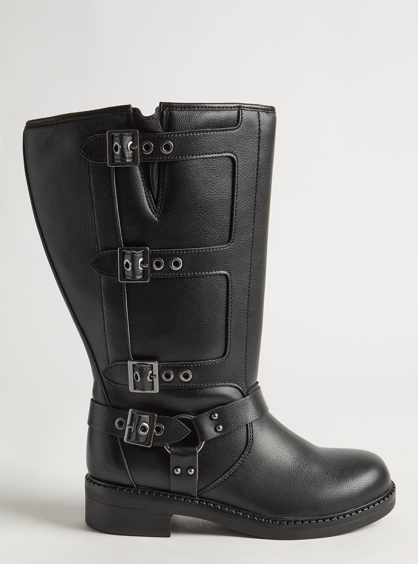Plus Size - Multi Buckle Moto Knee Boot (WW) - Torrid