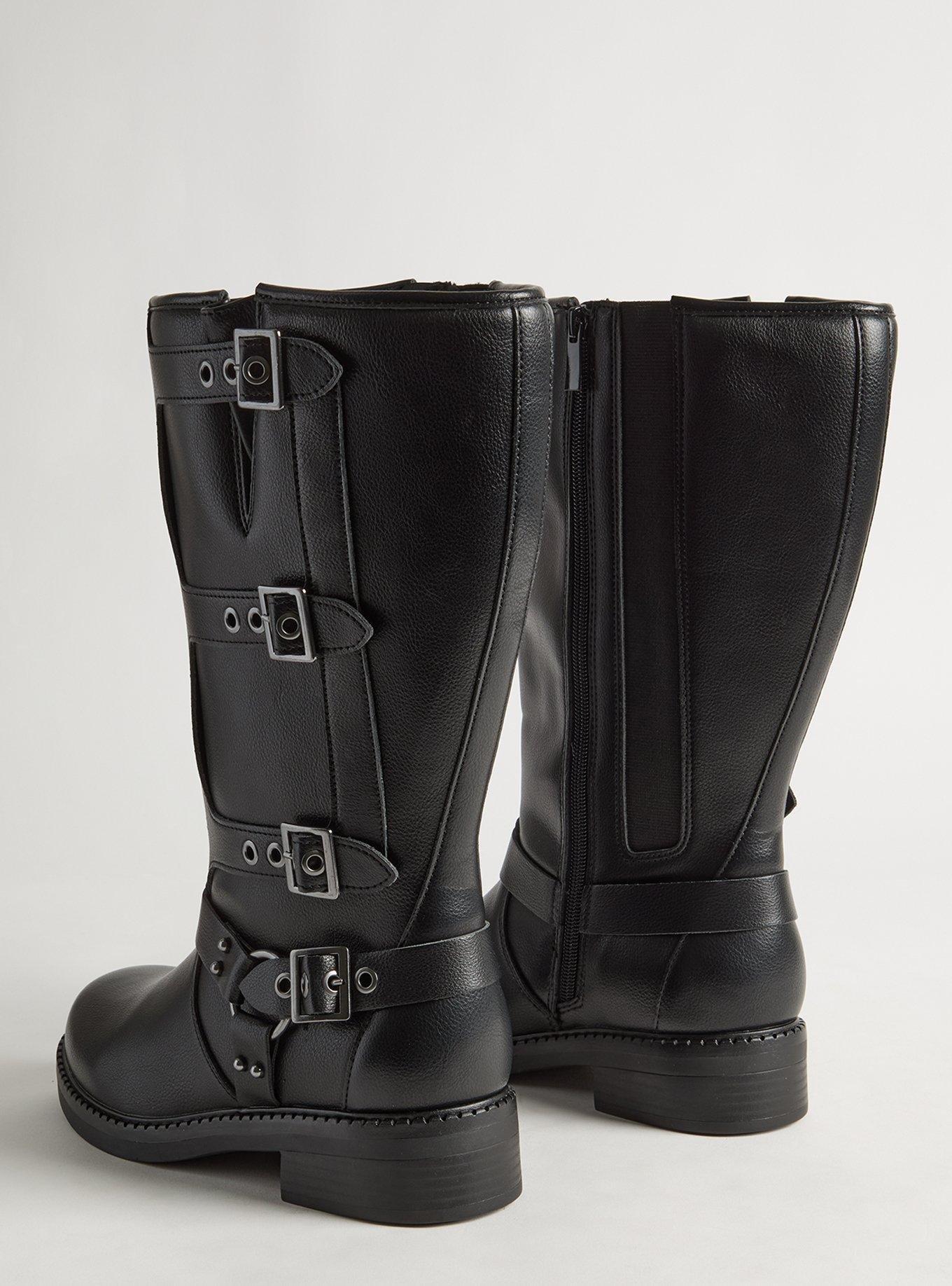 Plus Size - Multi Buckle Moto Knee Boot (WW) - Torrid