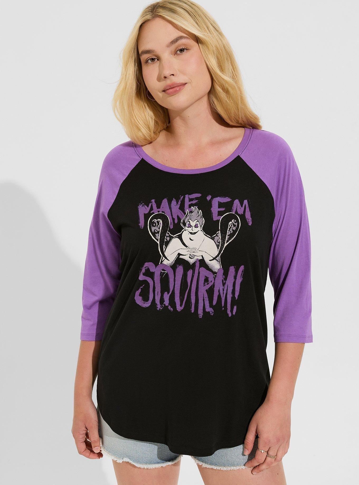 Plus Size - Disney Ursula Classic Fit Cotton Raglan Top - Torrid