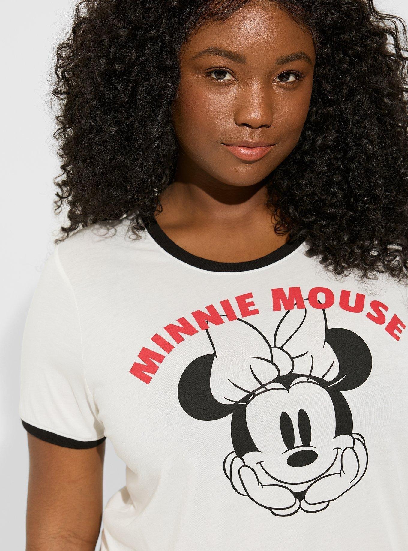 Plus Size - Disney Minnie Mouse Classic Fit Cotton Ringer Tee - Torrid