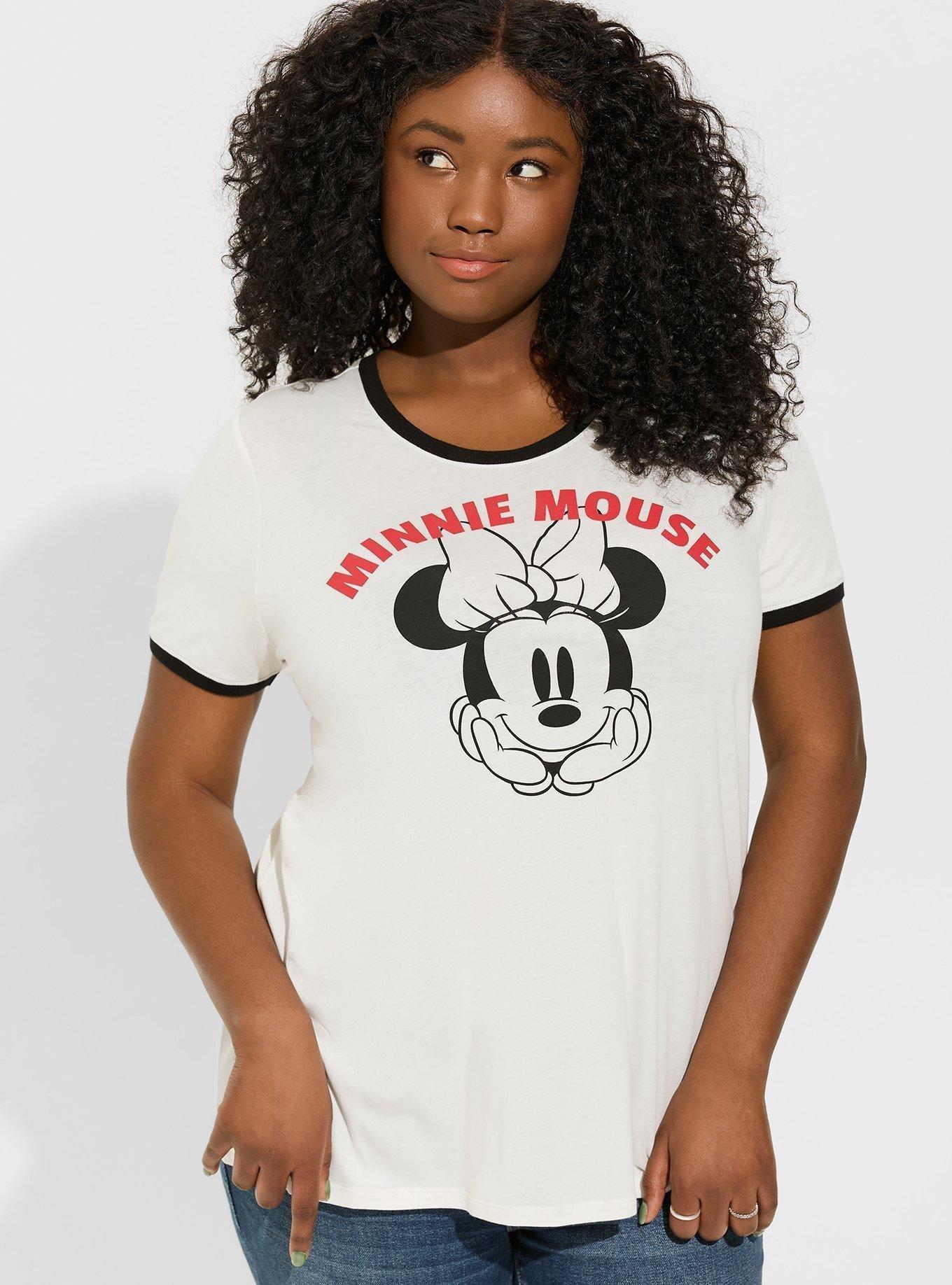 Plus Size - Disney Minnie Mouse Classic Fit Cotton Ringer Tee - Torrid
