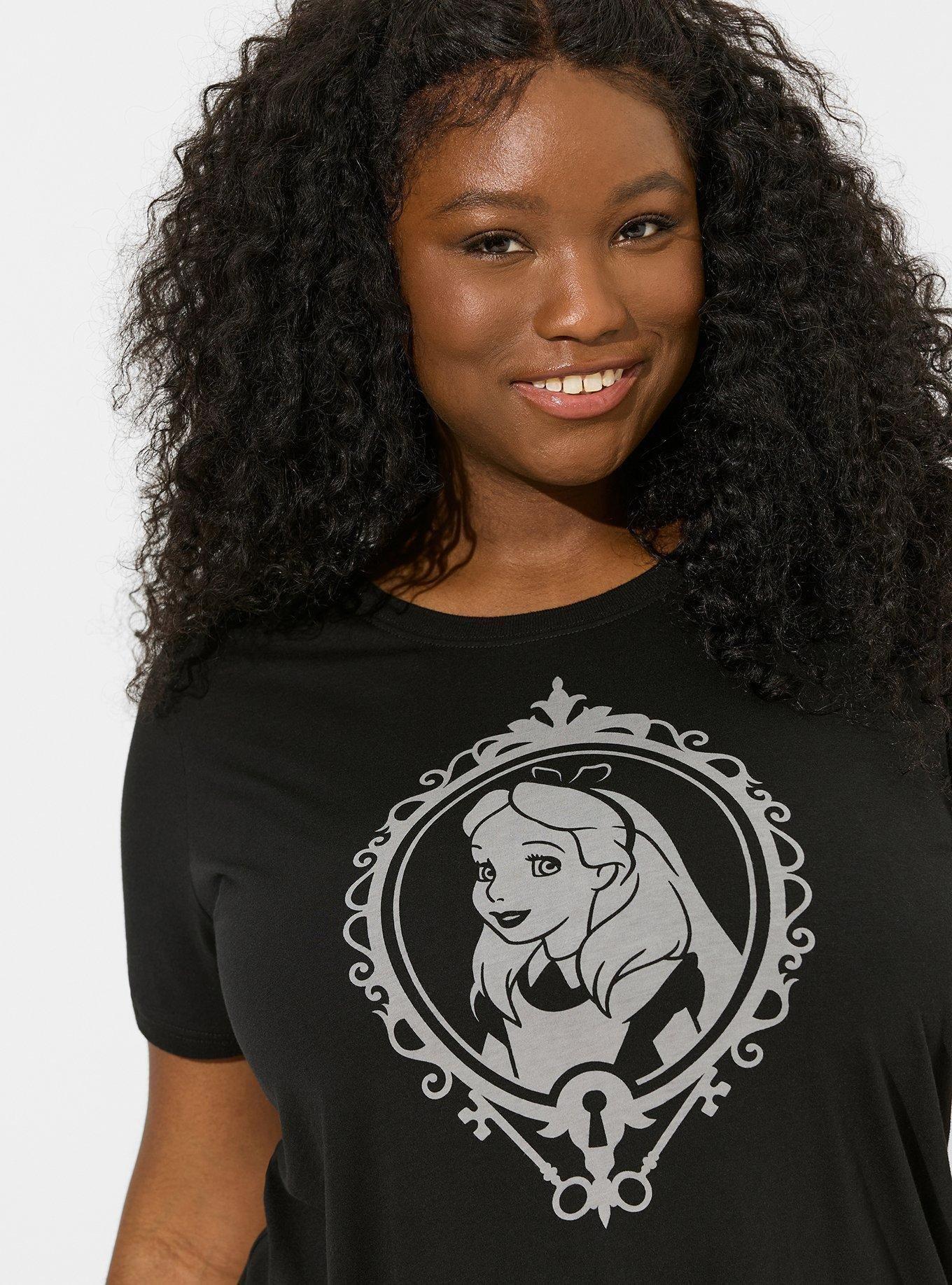 Plus Size - Disney Alice in Wonderland Classic Fit Cotton Ringer Top ...