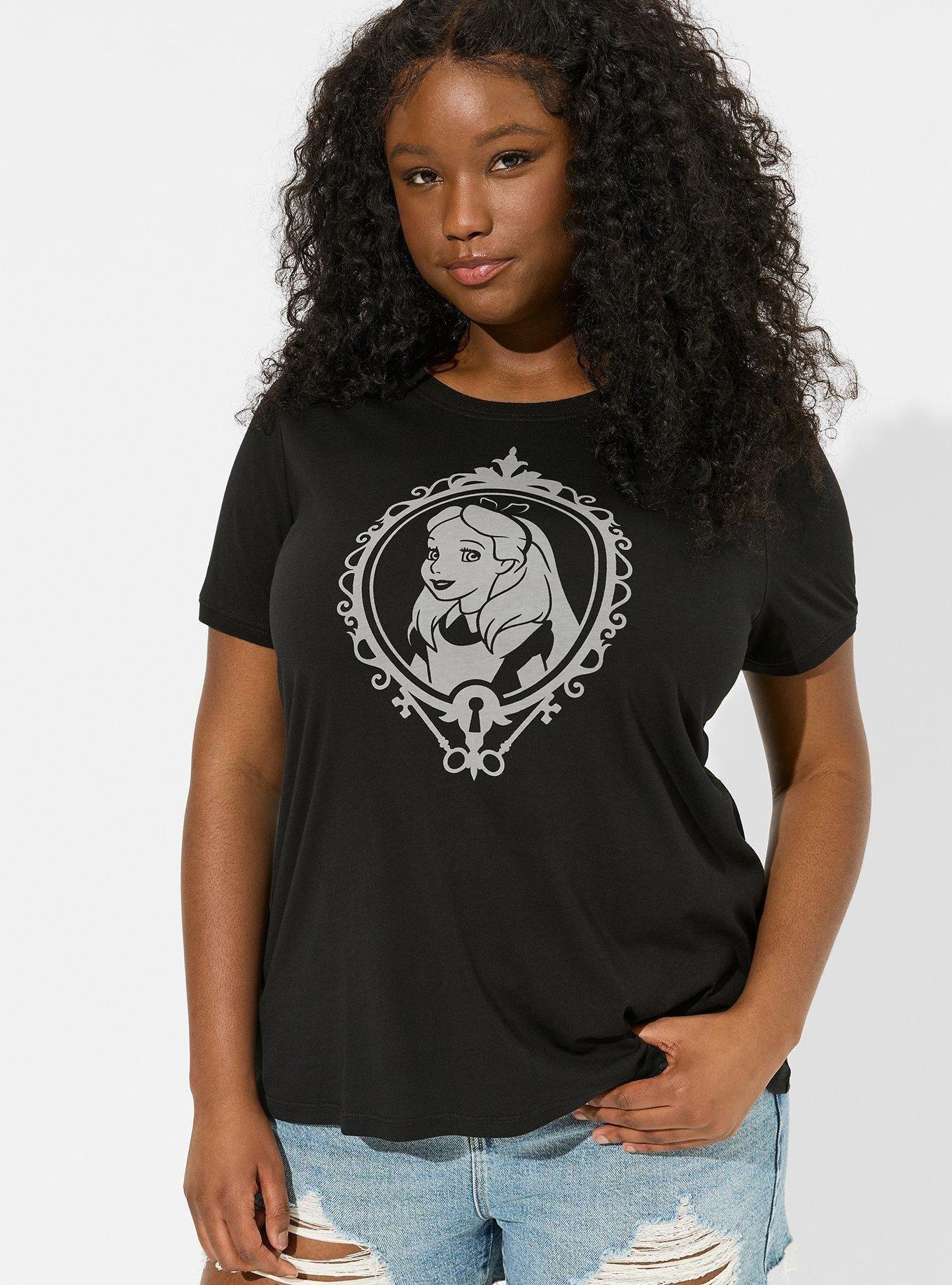 Plus Size - Disney Alice in Wonderland Classic Fit Cotton Ringer Top ...