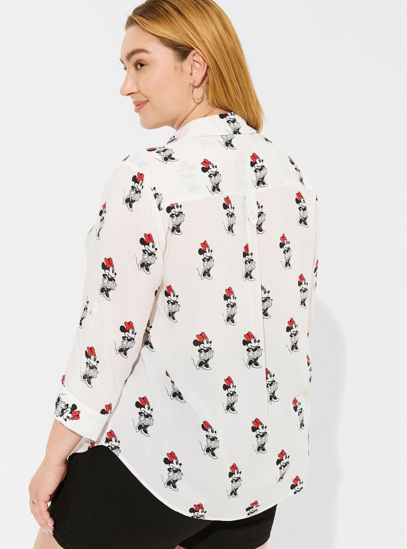 Plus Size - Disney Minnie Mouse Madison Button Up Top - Torrid