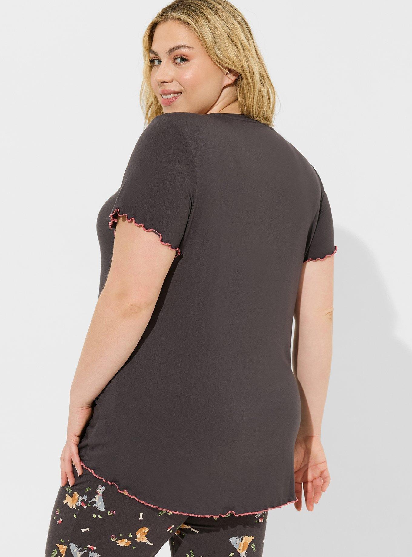 Plus Size - Disney Lady And The Tramp Lettuce Hem Sleep Top - Torrid