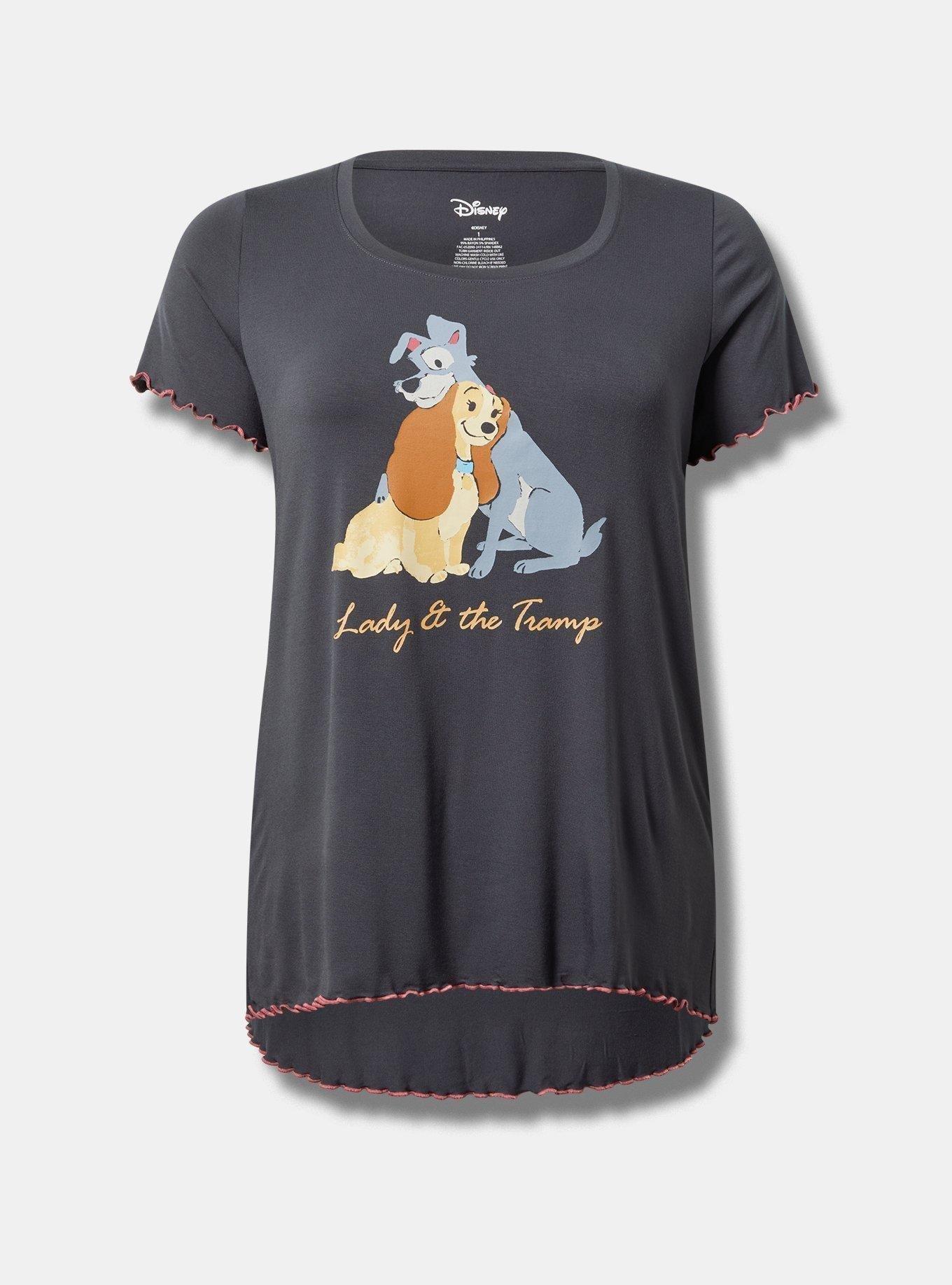 Plus Size - Disney Lady And The Tramp Lettuce Hem Sleep Top - Torrid