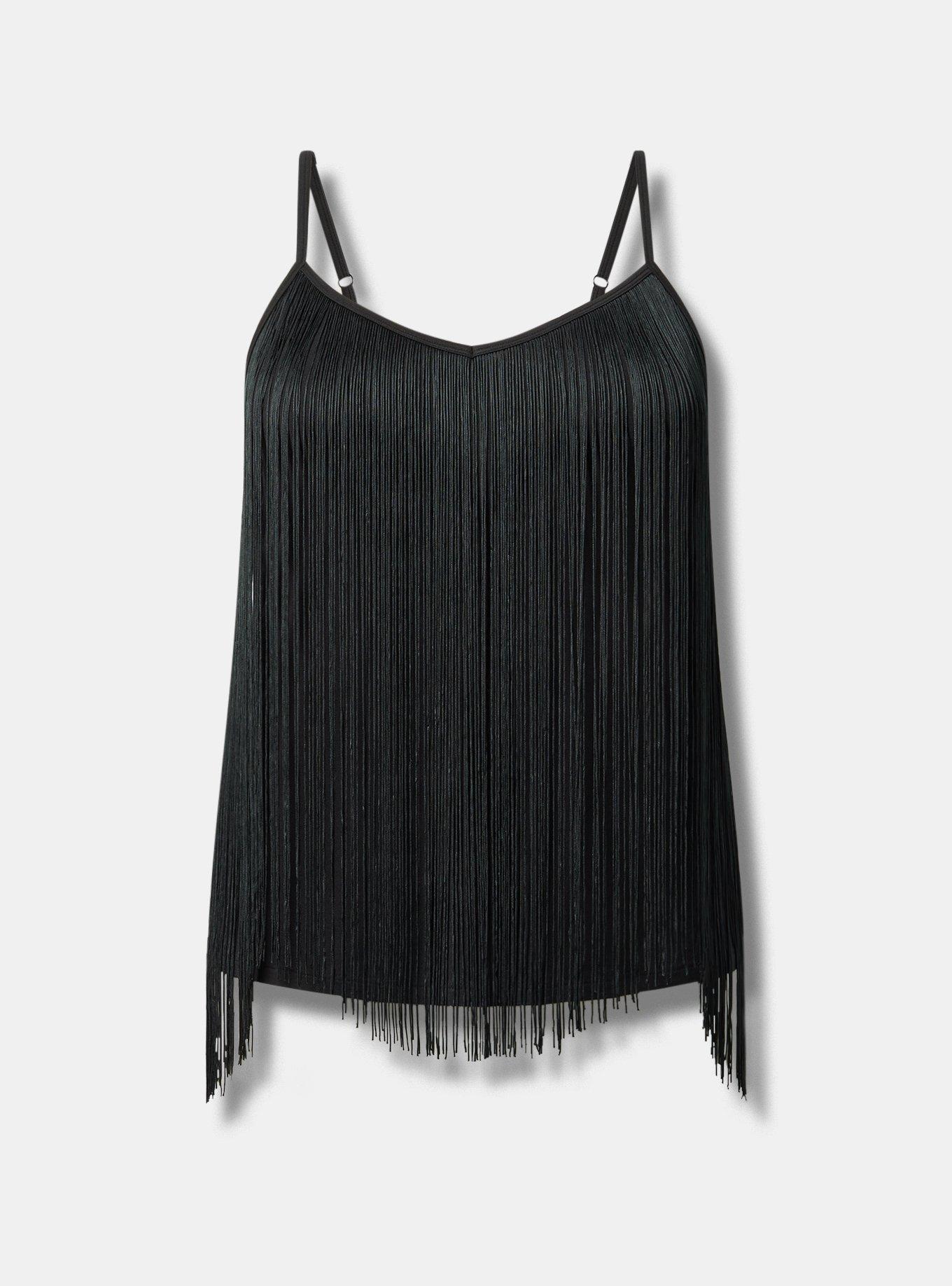 Plus Size - Super Soft V-Neck Fringe Top - Torrid