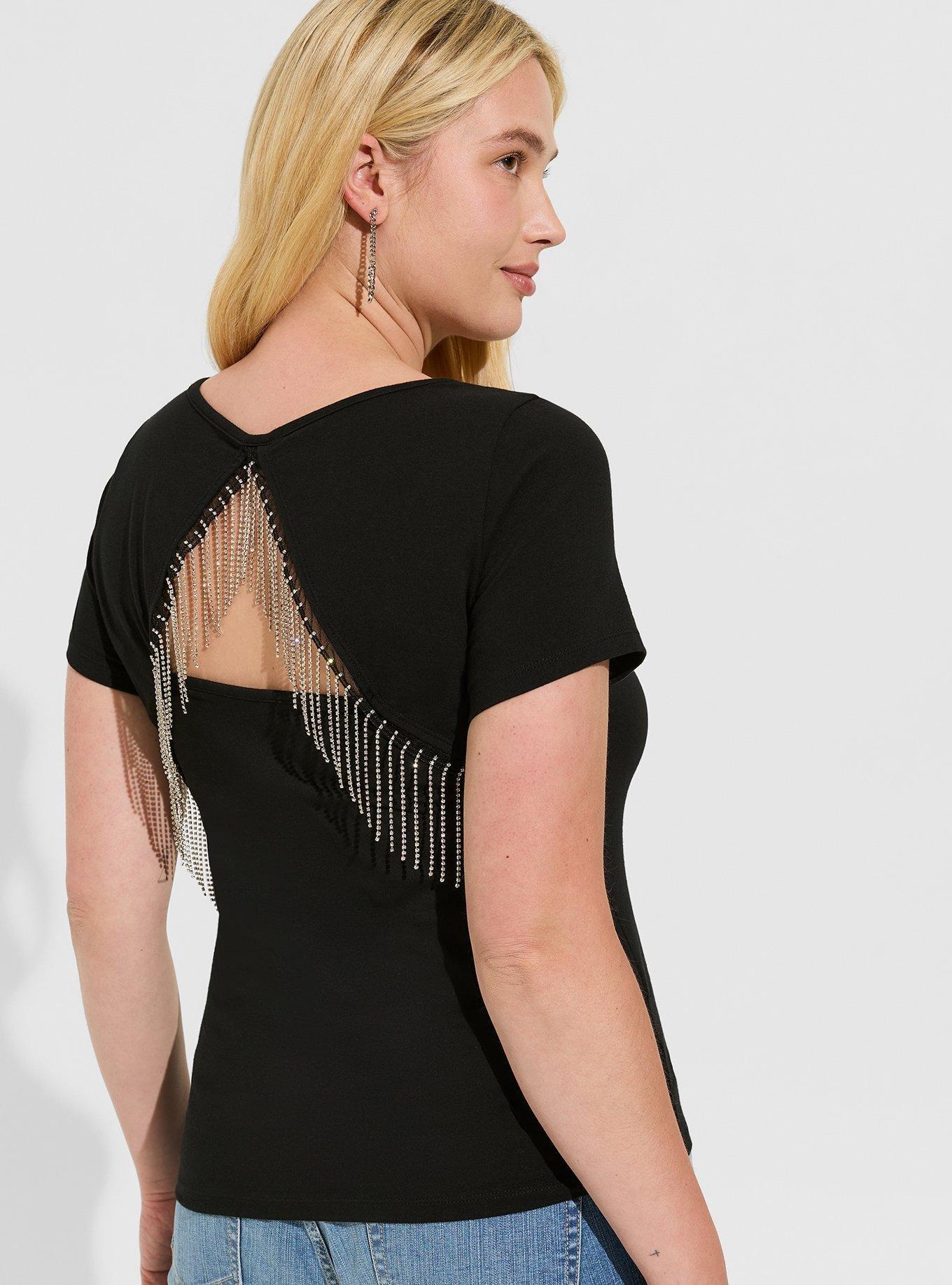 Plus Size - Foxy V-Neck Fringe Top - Torrid