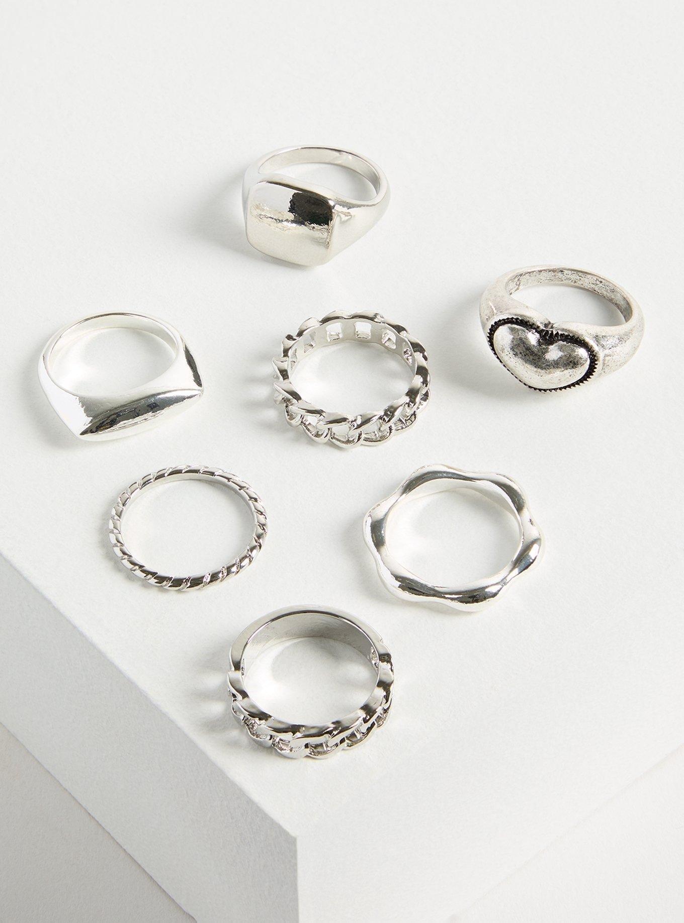 Plus Size - Heart Signet Ring Set - Torrid
