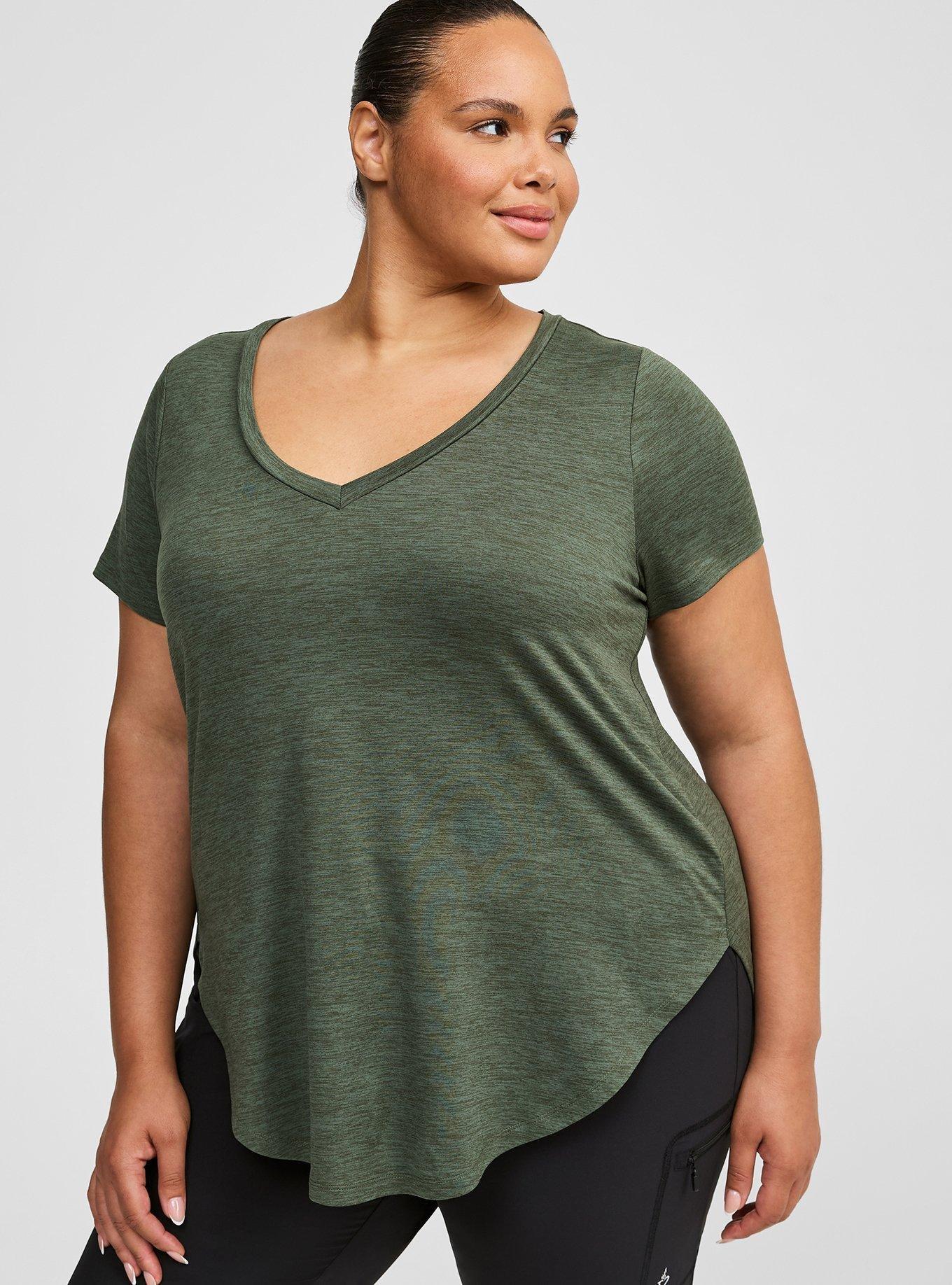 Plus Size - Super Soft Performance Jersey Short Sleeve Active Tunic ...