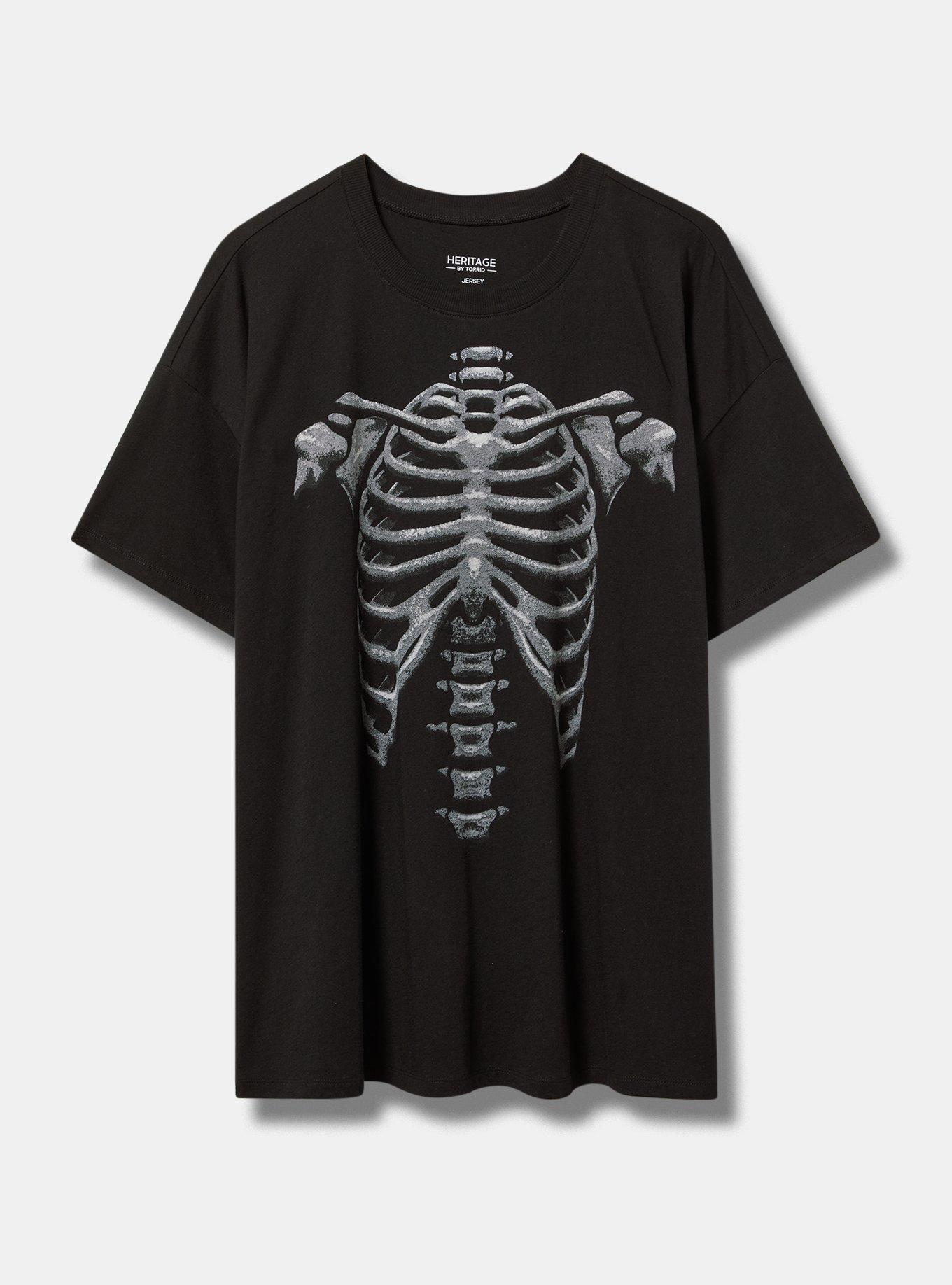 Plus Size - Skeleton Oversized Fit Heritage Jersey Tunic Tee - Torrid