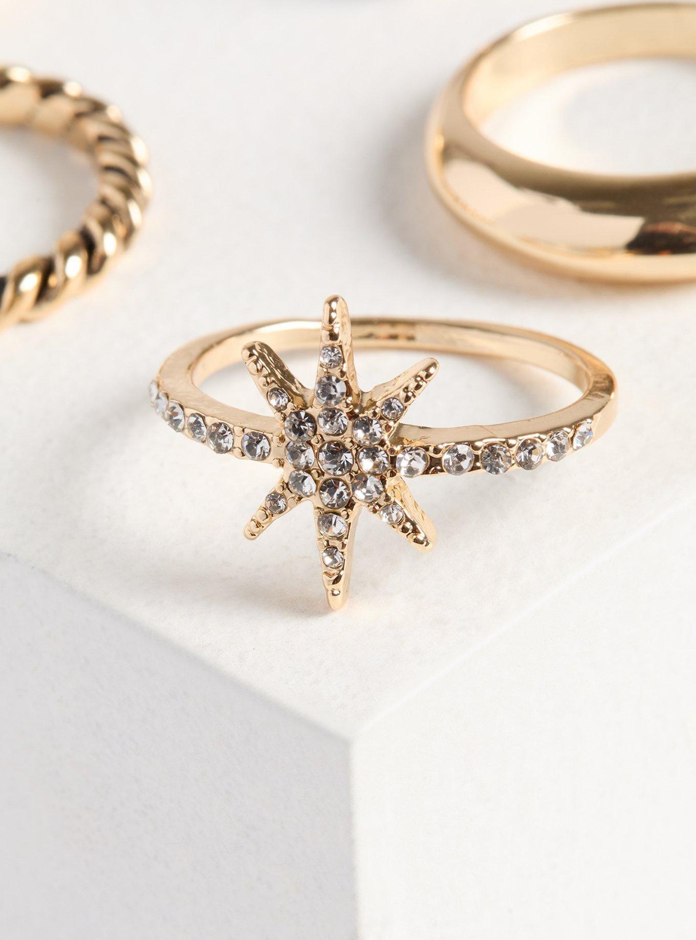 Plus Size - Celestial Edge Ring Set - Torrid