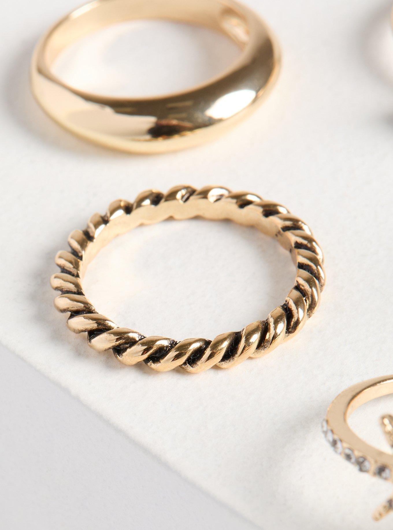 Plus Size - Celestial Edge Ring Set - Torrid