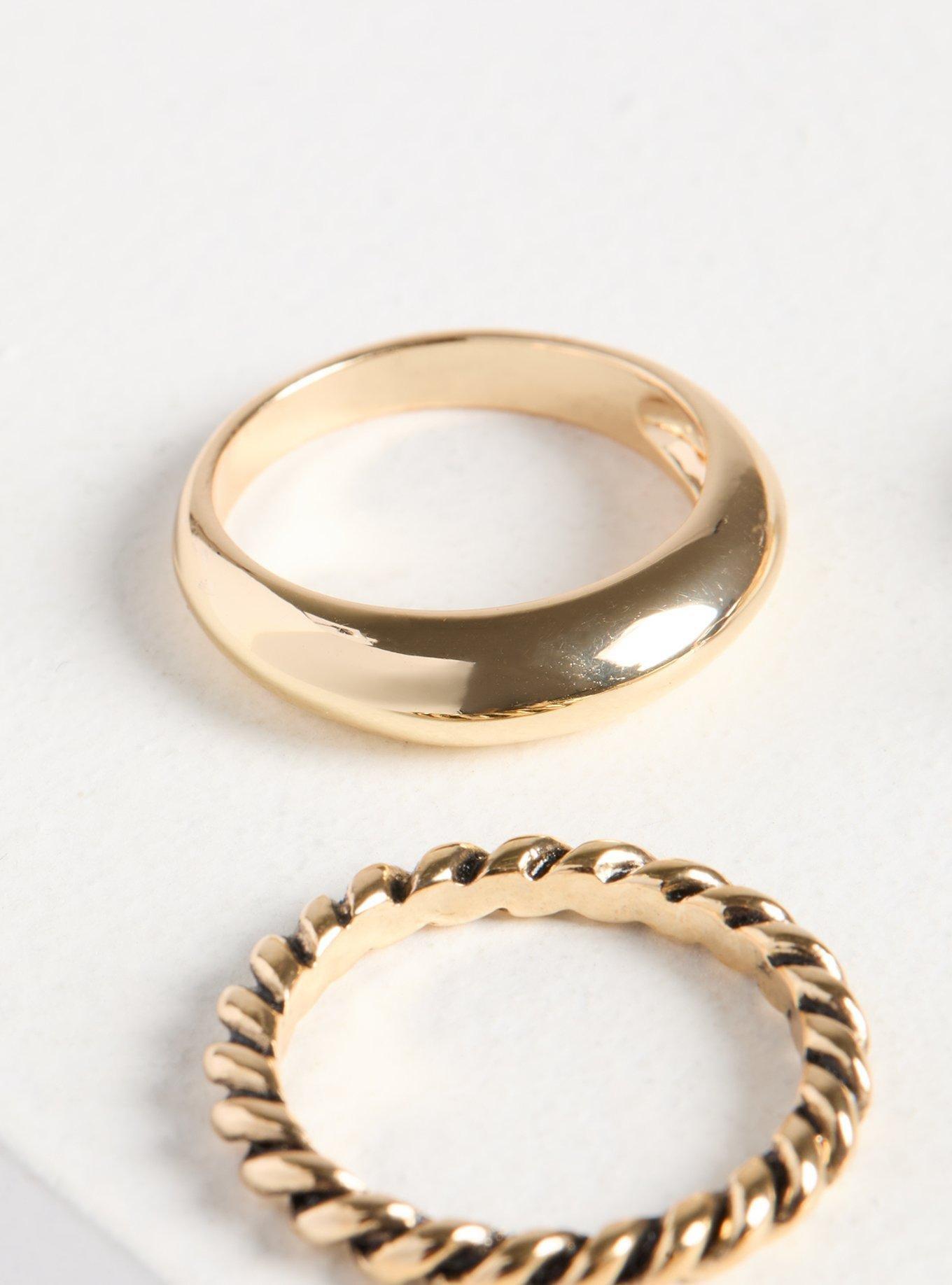 Plus Size - Celestial Edge Ring Set - Torrid