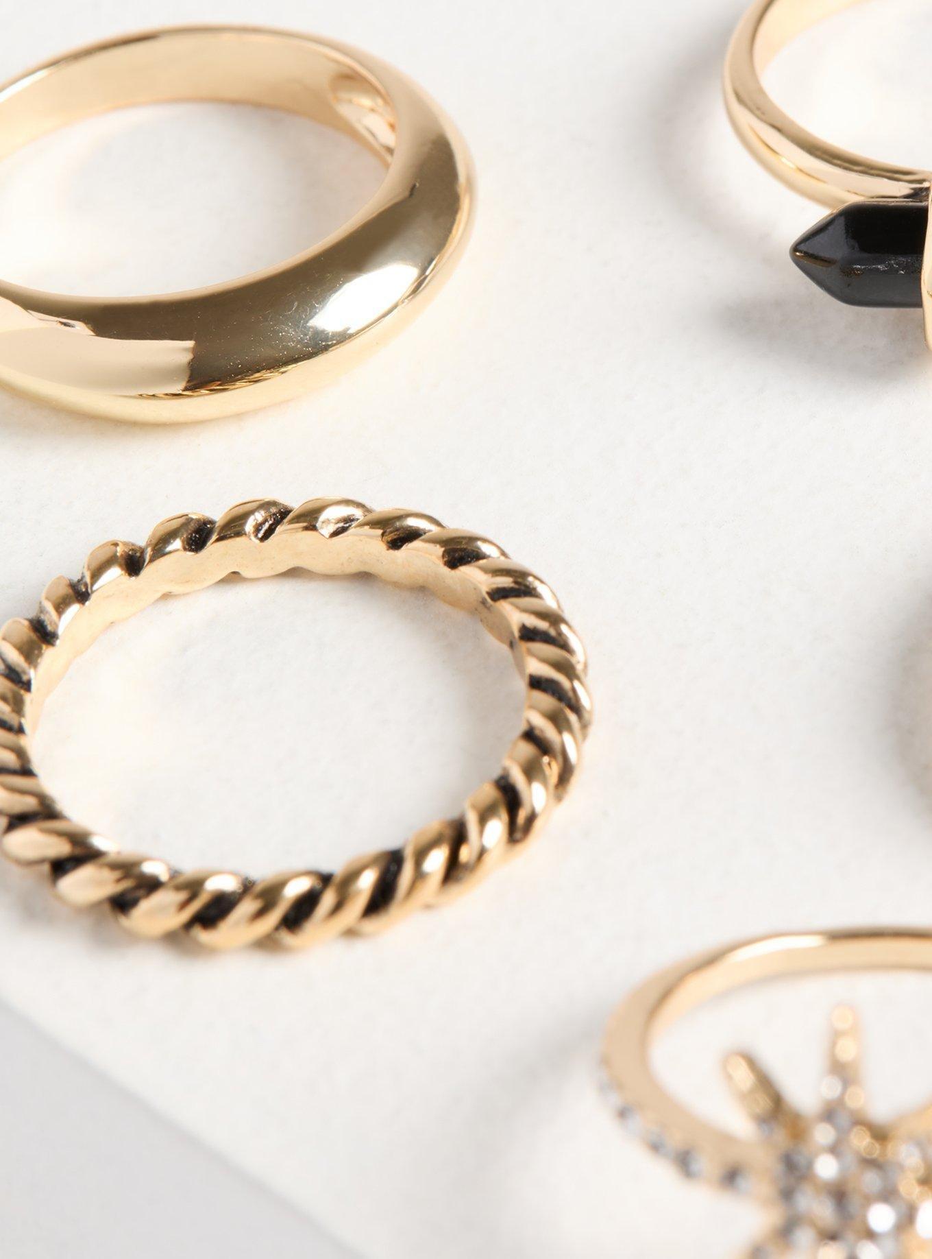 Plus Size - Celestial Edge Ring Set - Torrid