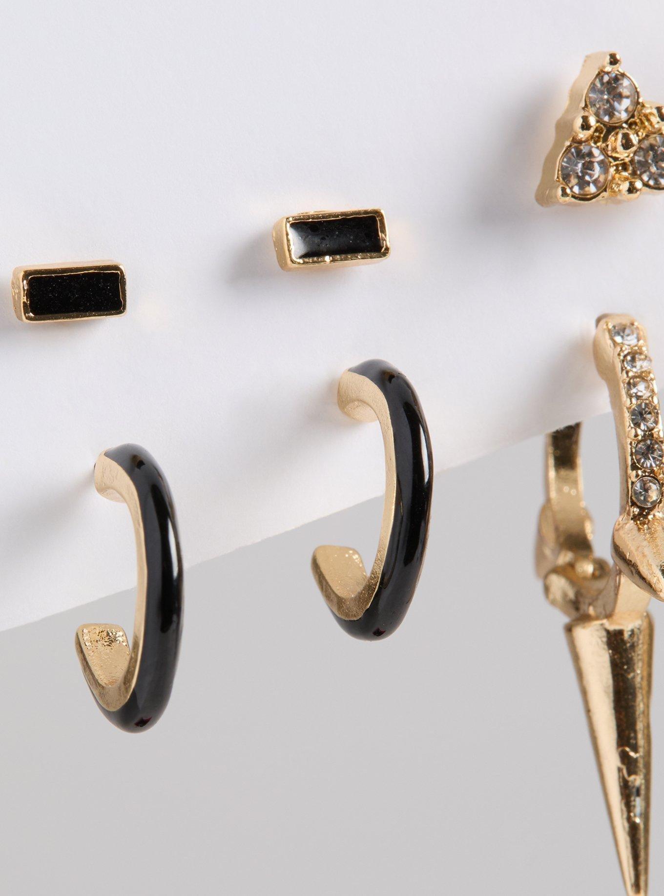 Plus Size - Celestial Edge Stud Earring Set - Torrid