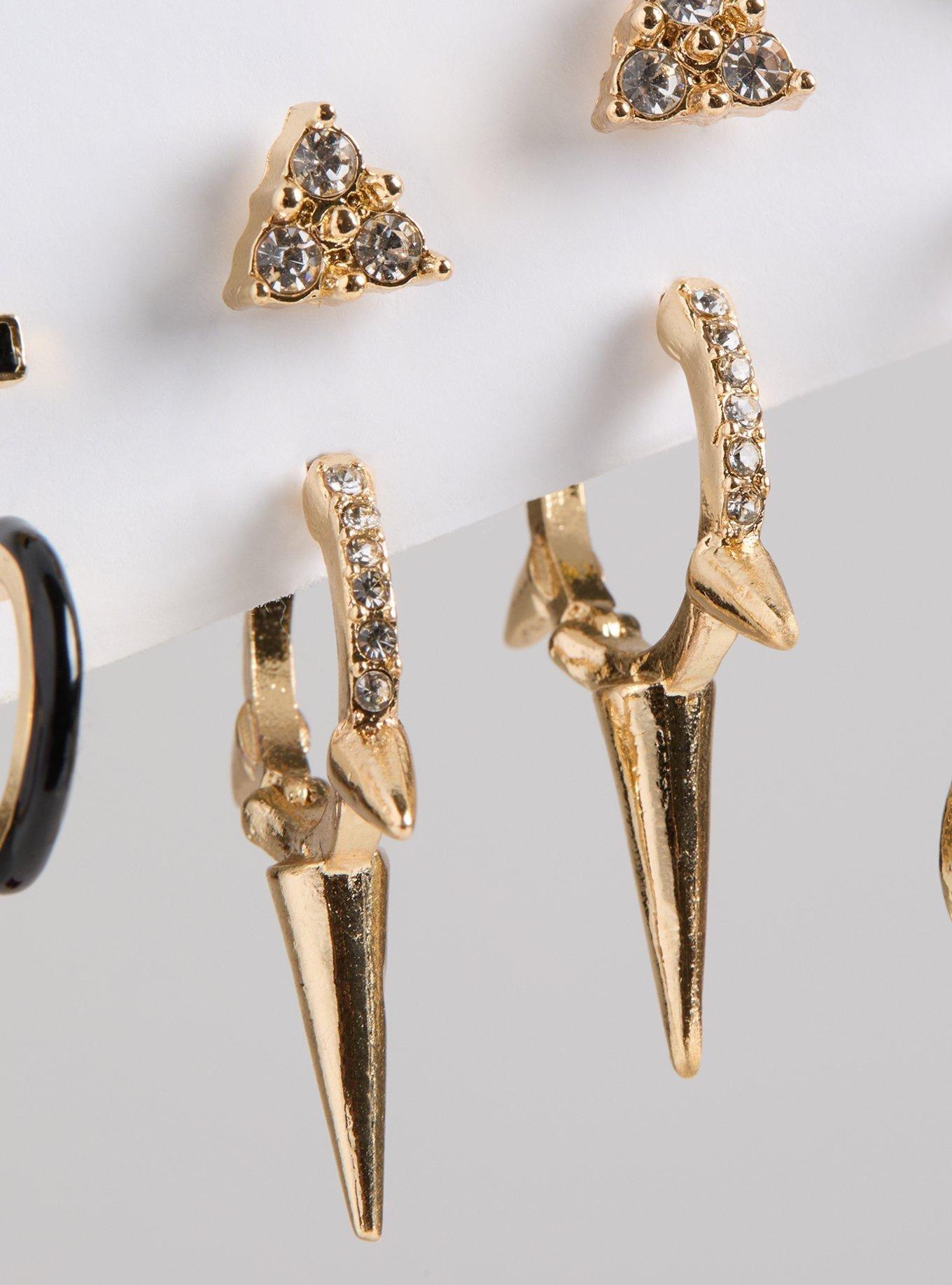 Plus Size - Celestial Edge Stud Earring Set - Torrid