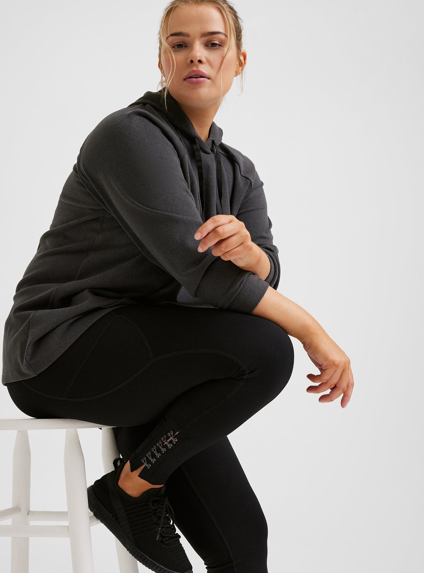 Plus Size - Performance Core Rib Metal Detail Full Length Active ...