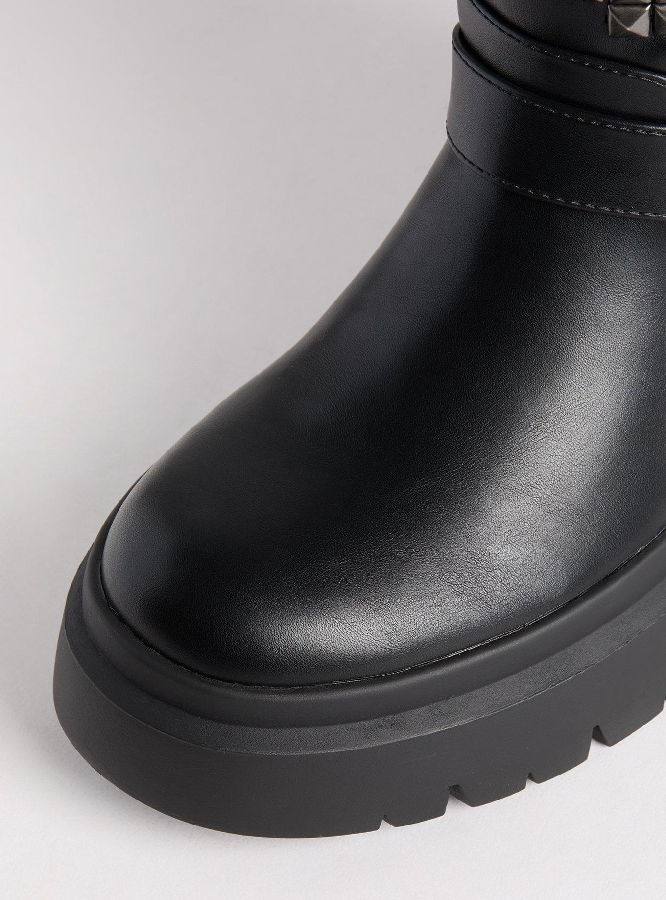 Plus Size - Studded Moto Bootie (WW) - Torrid