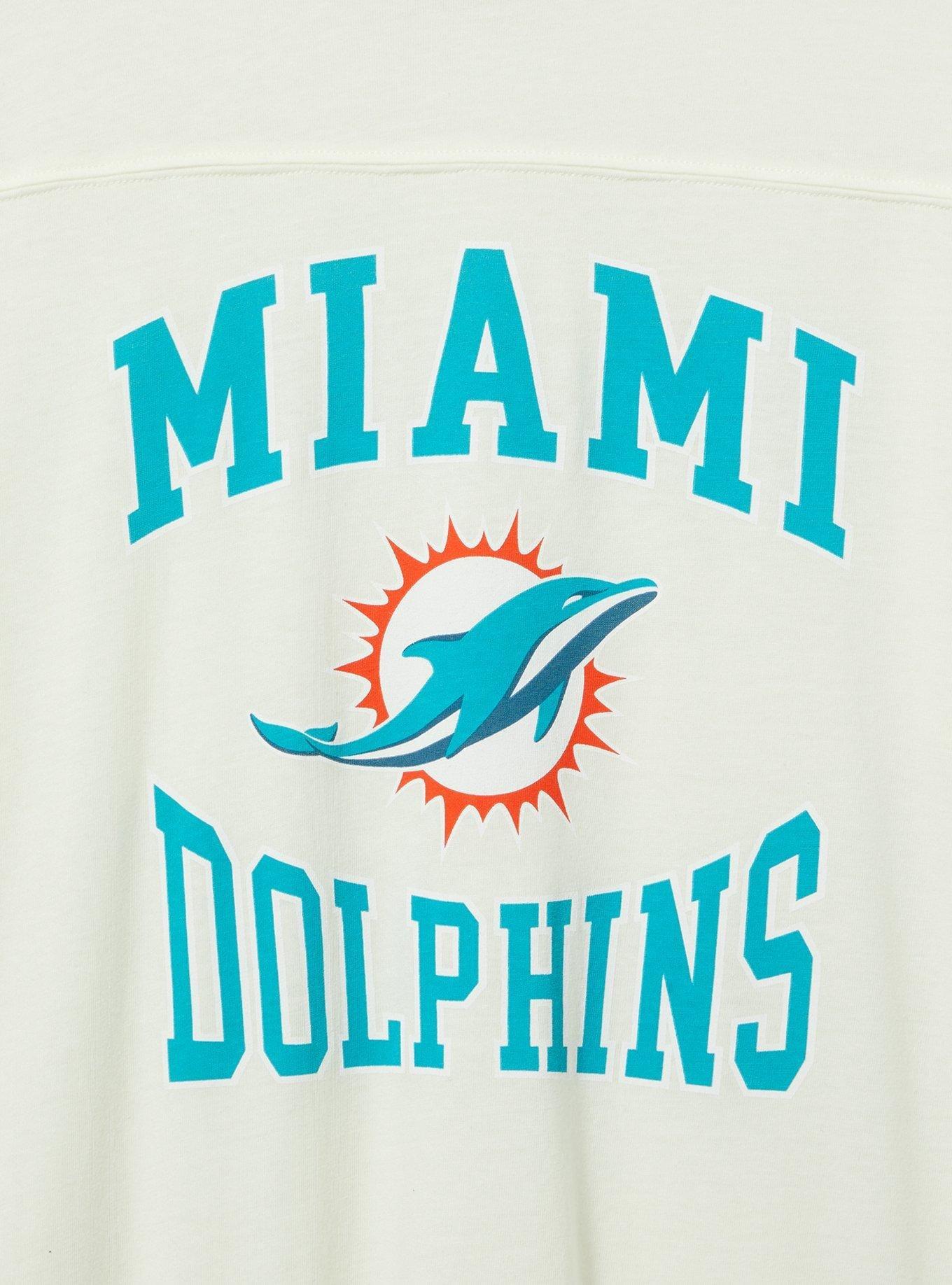 Plus Size - NFL Miami Dolphins Classic Fit Cotton Yoke Tee - Torrid