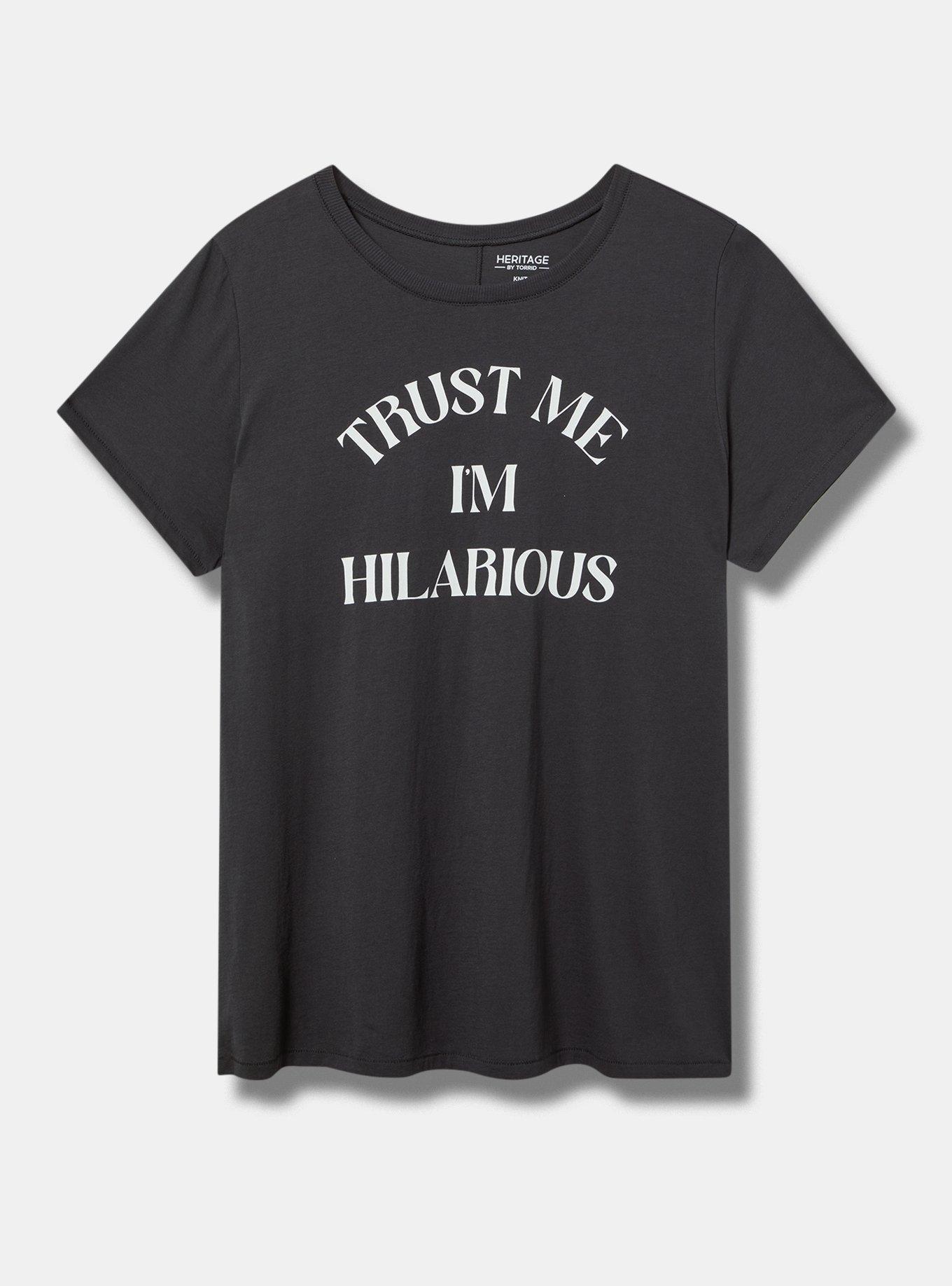 Plus Size - Trust Me Classic Fit Heritage Jersey Crew Tee - Torrid