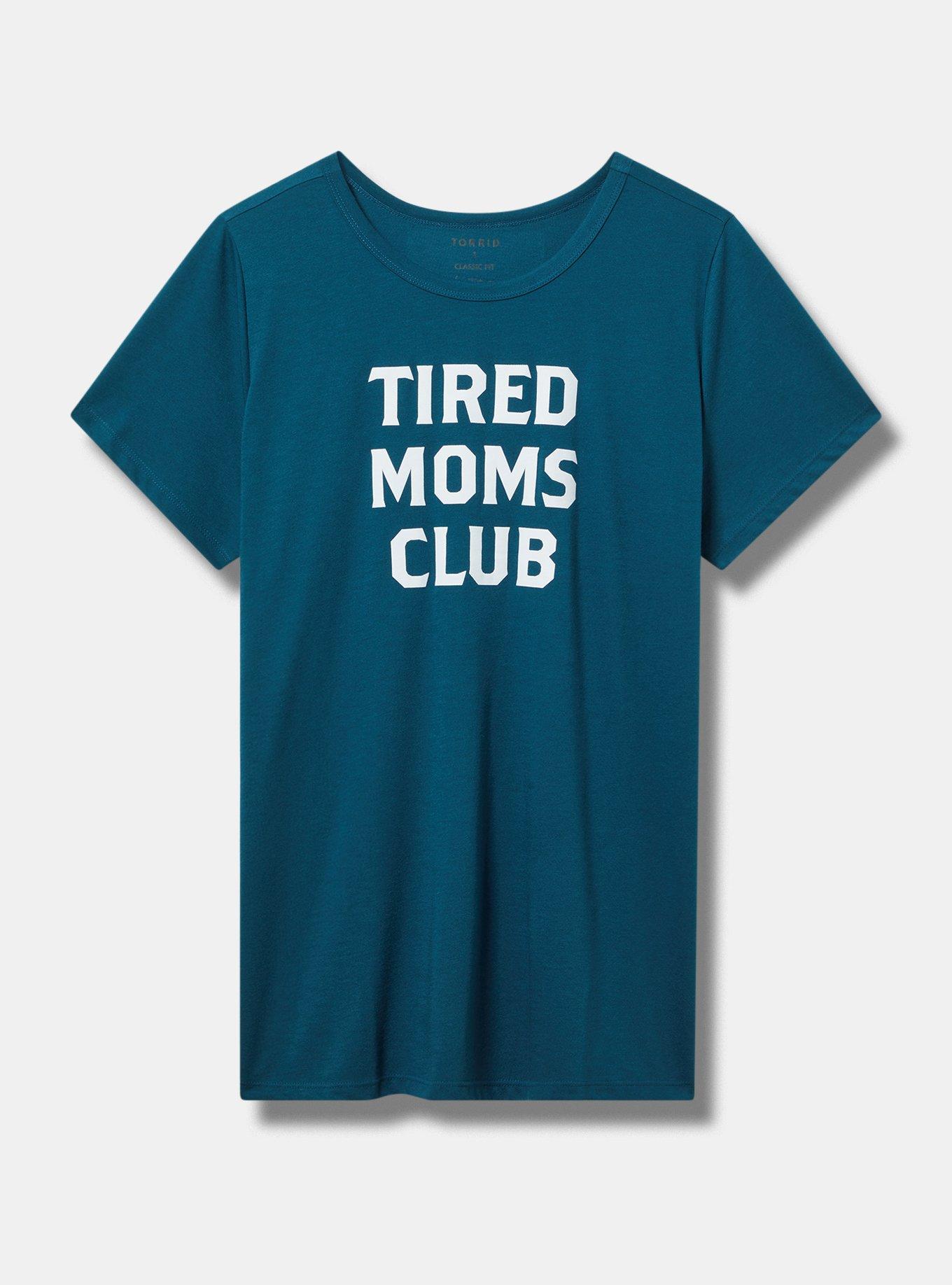 Plus Size - Tired Moms Club Classic Signature Jersey Crew Tee - Torrid