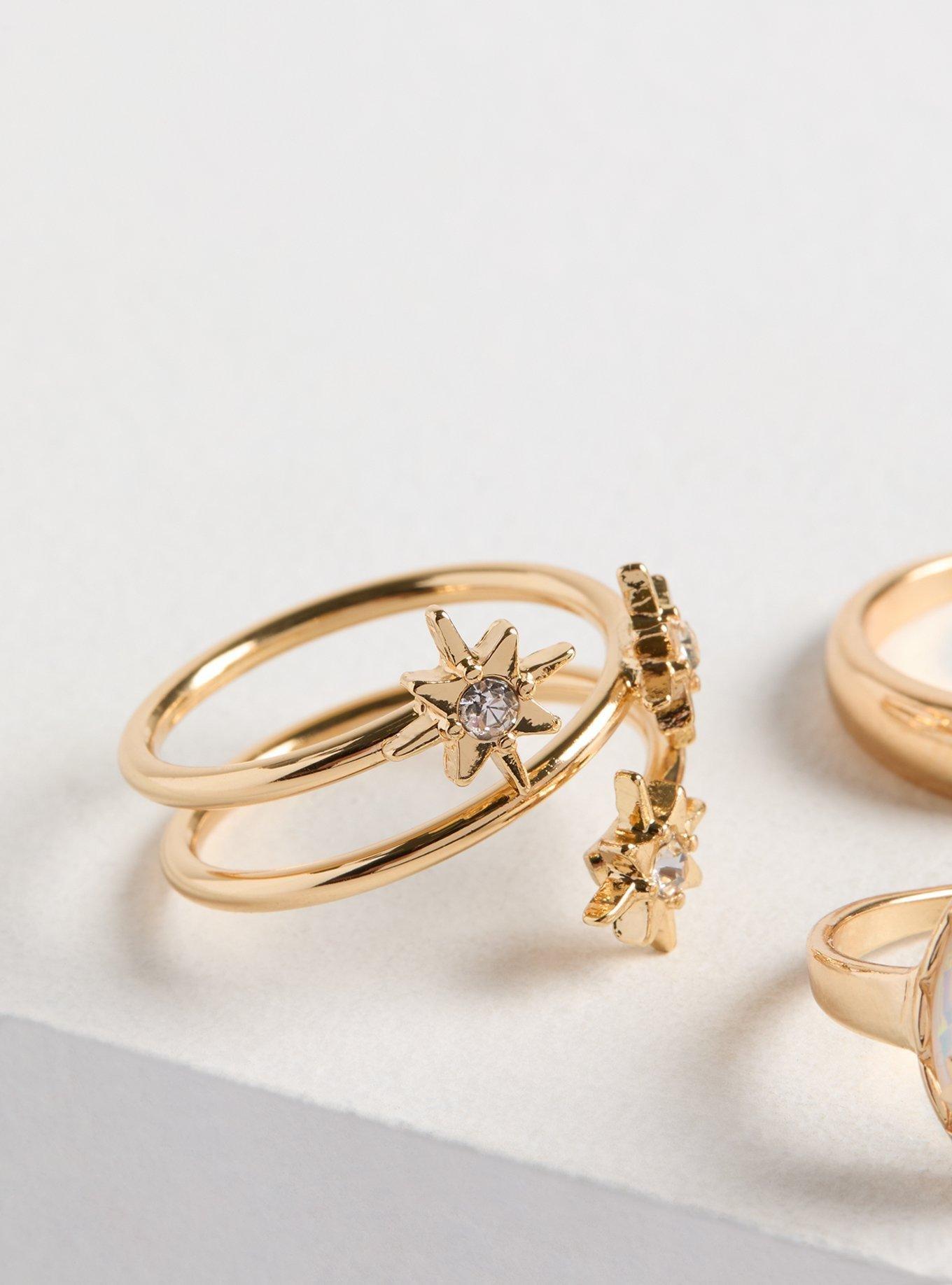 Plus Size - Celestial Spiral Ring Set - Torrid