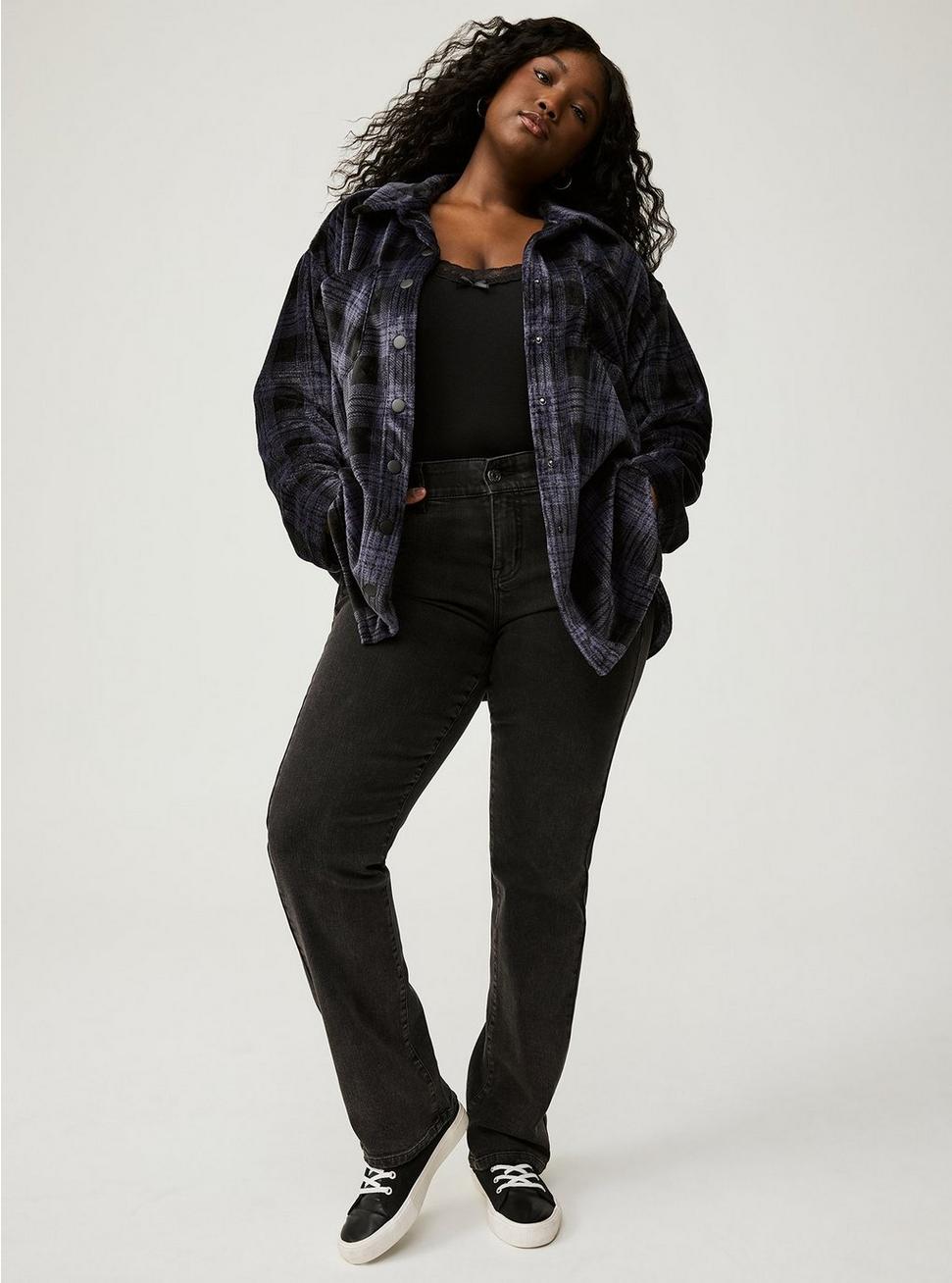 Plus Size - Cozy Fur Snap Front Shacket - Torrid Plus Size - Cozy Fur Snap Front Shacket - Torrid