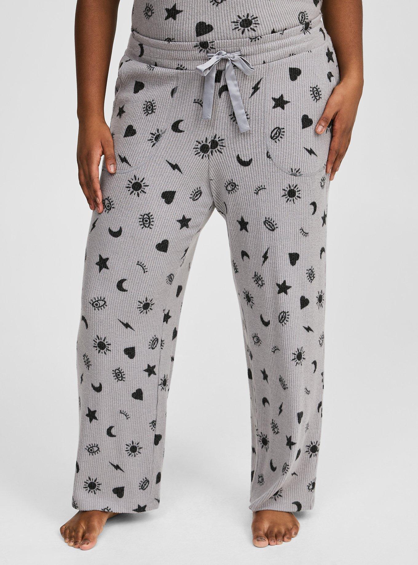 Plus Size - Super Soft Plush Rib Straight Leg Sleep Pant - Torrid