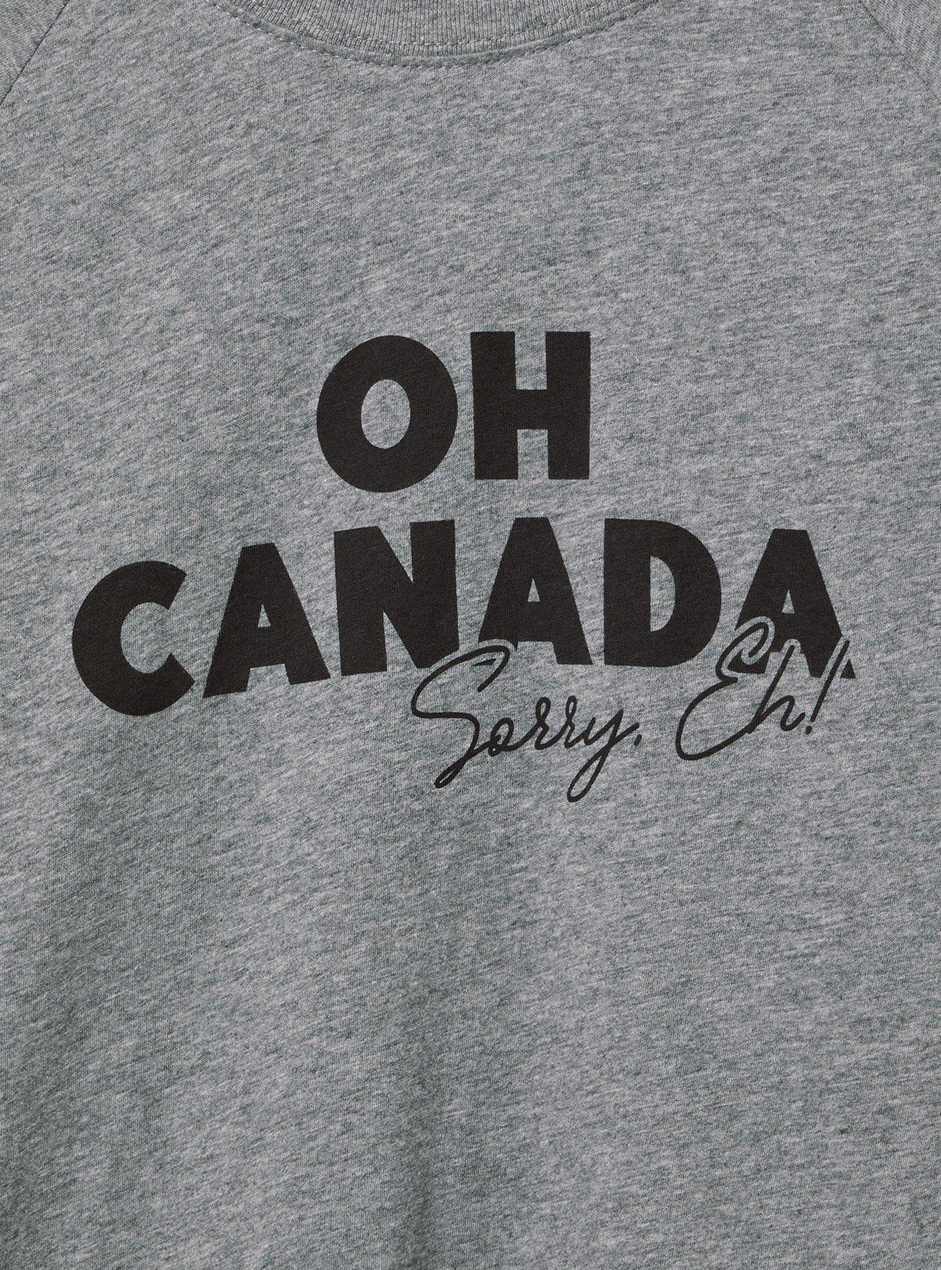 Plus Size - Oh Canada Classic Fit Long Sleeve Raglan Jersey Crew Tee ...