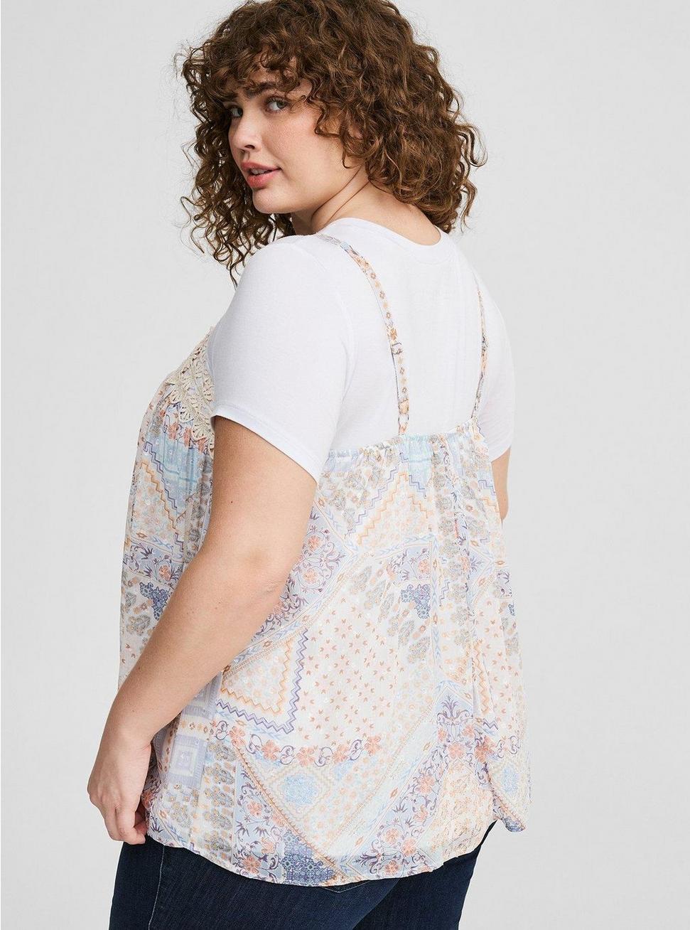 Plus Size - Chiffon Crochet Trim Cami - Torrid Plus Size - Chiffon Crochet Trim Cami - Torrid