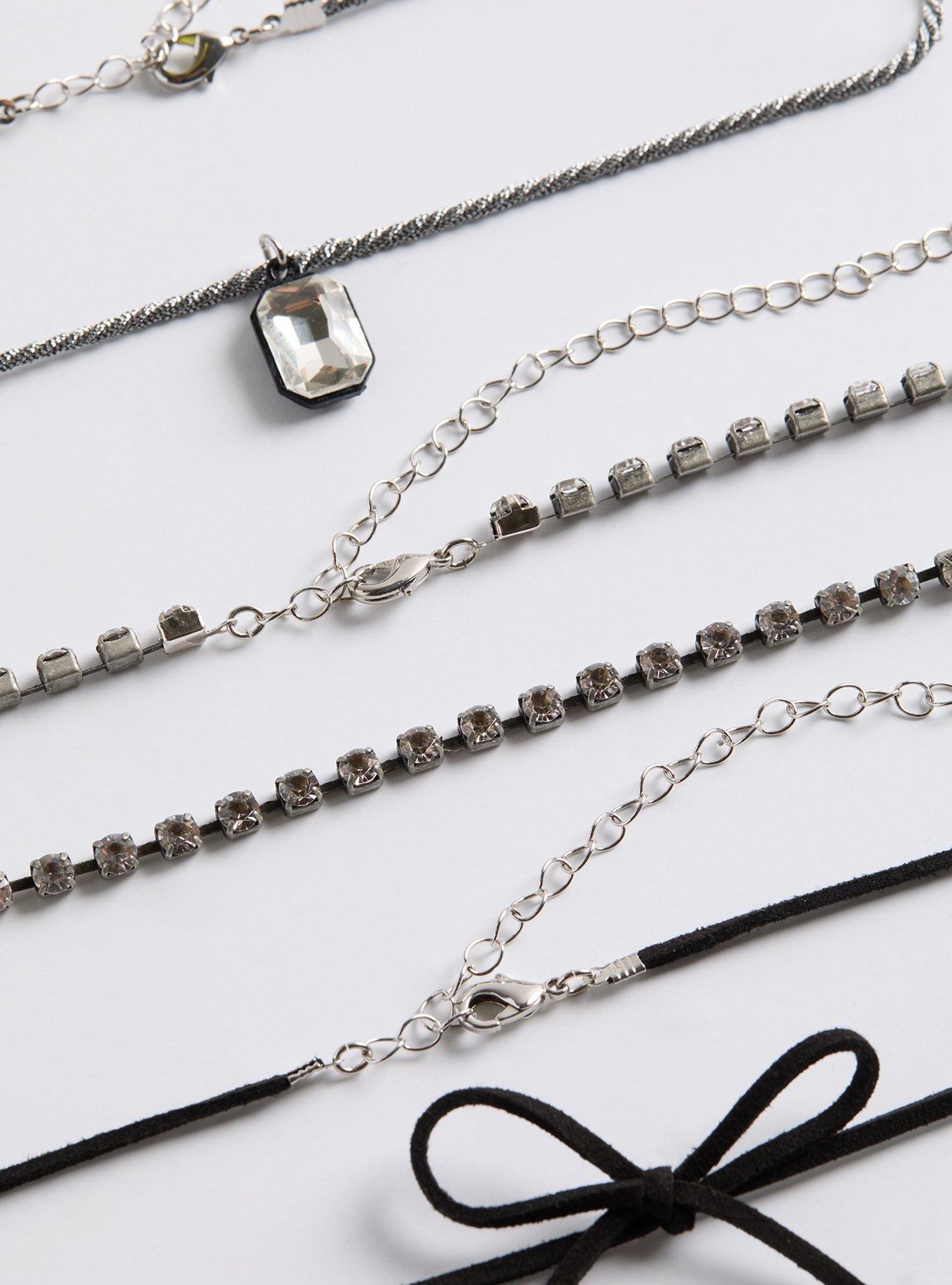 Plus Size - Rhinestone Lace Choker Set - Torrid