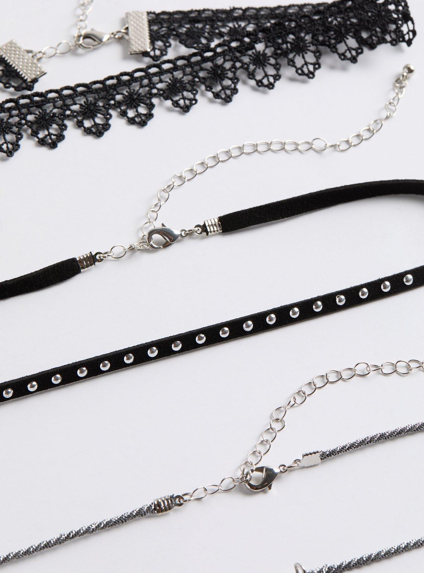 Plus Size - Rhinestone Lace Choker Set - Torrid