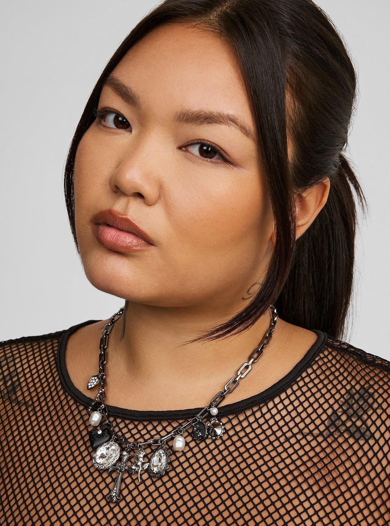 Plus Size - Heart Charm Layered Necklace - Torrid