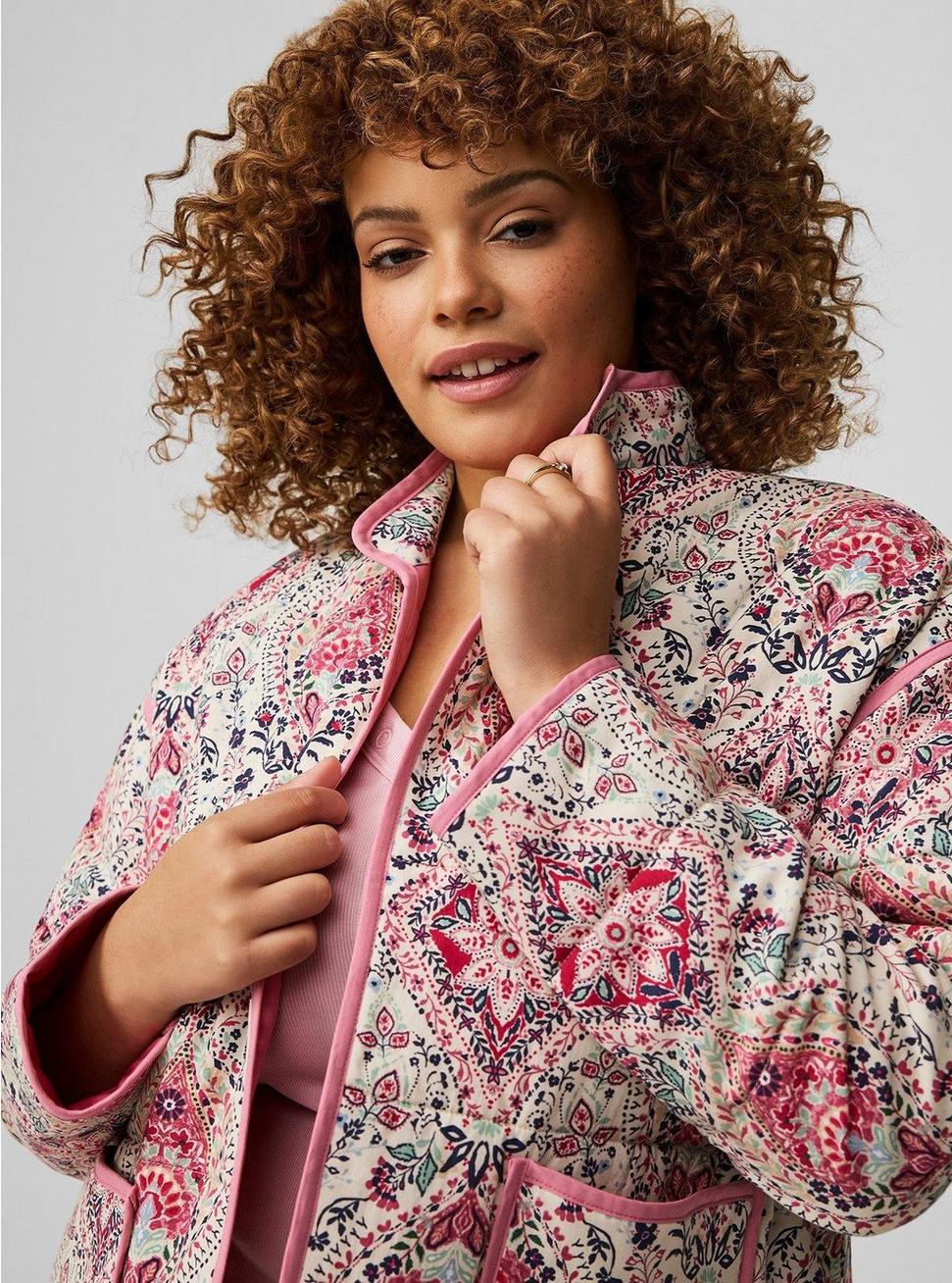 Plus Size - Challis Quilted Jacket - Torrid Plus Size - Challis Quilted Jacket - Torrid