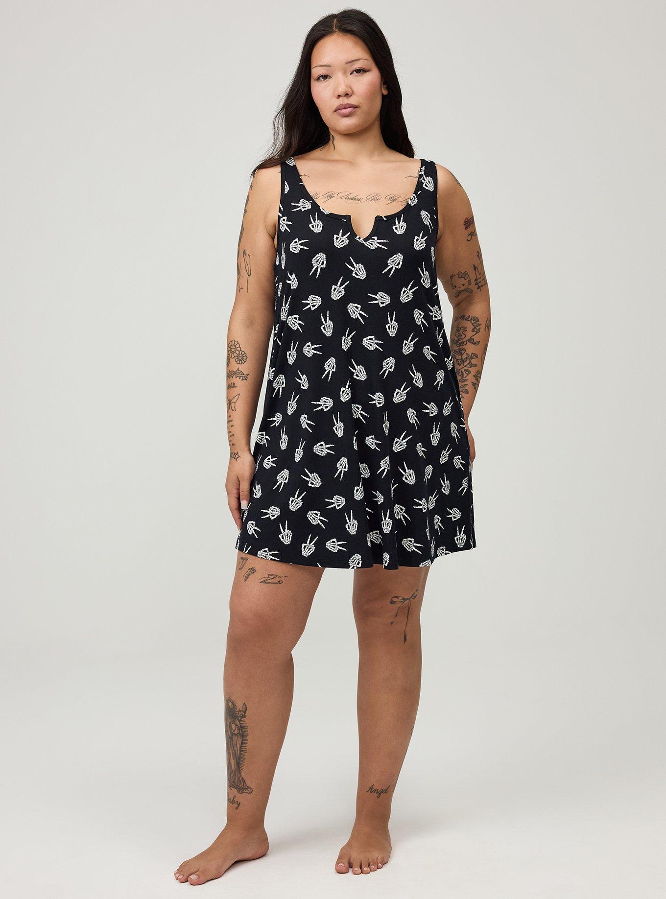 Plus Size - SUPER SOFT JERSEY NOTCH NECK SLEEP CHEMISE - Torrid