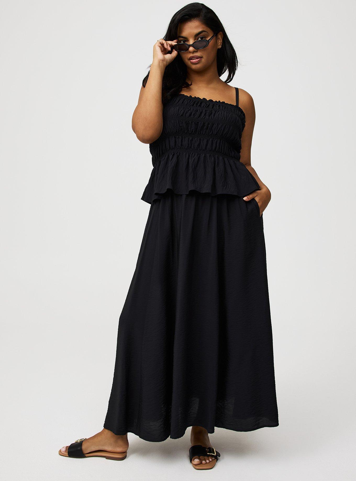 Plus Size - Tea Length Shirred Skirt - Torrid Plus Size - Tea Length Shirred Skirt - Torrid