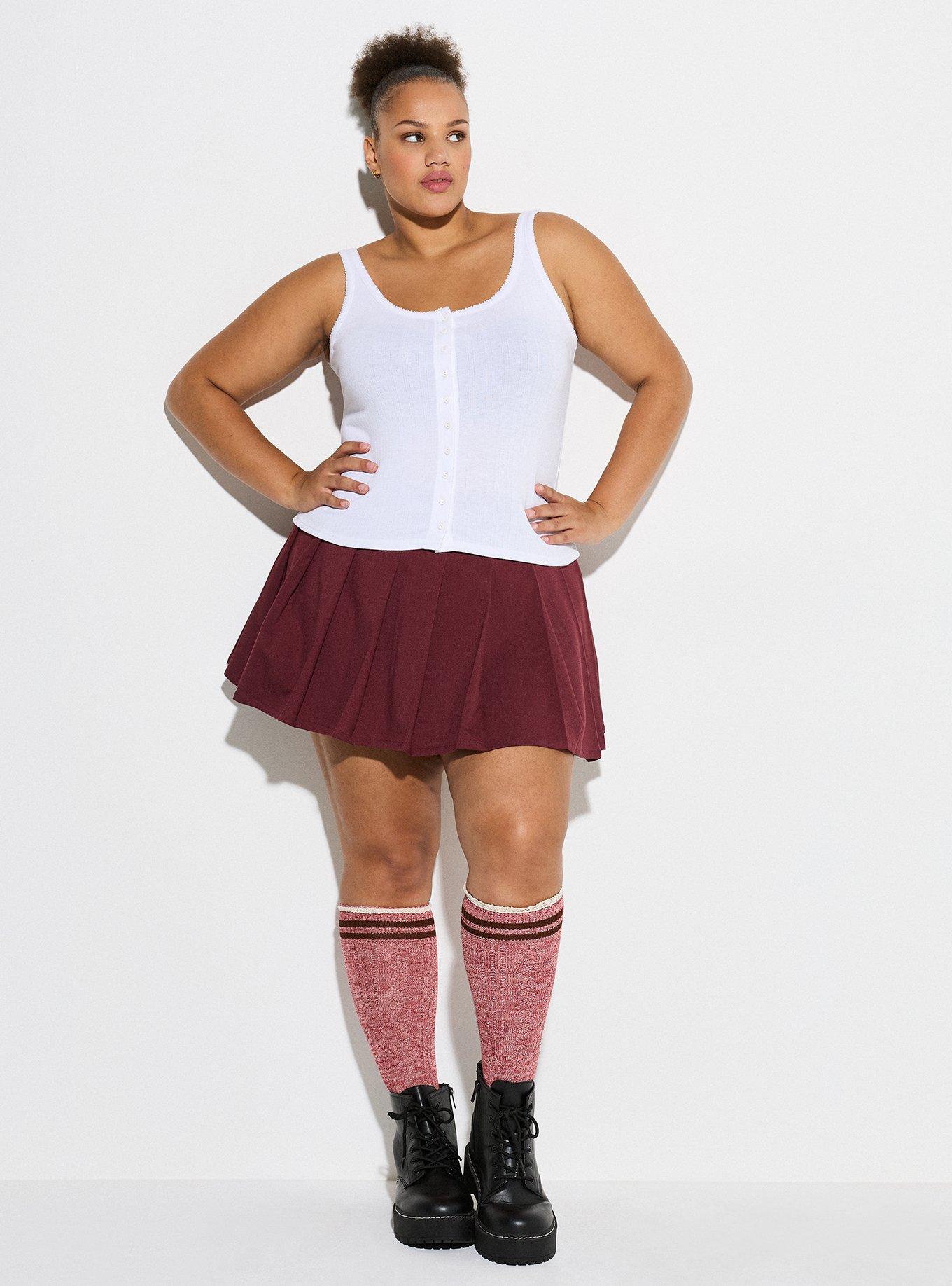 Plus Size - LoveSick Pointelle Button Tank - Torrid