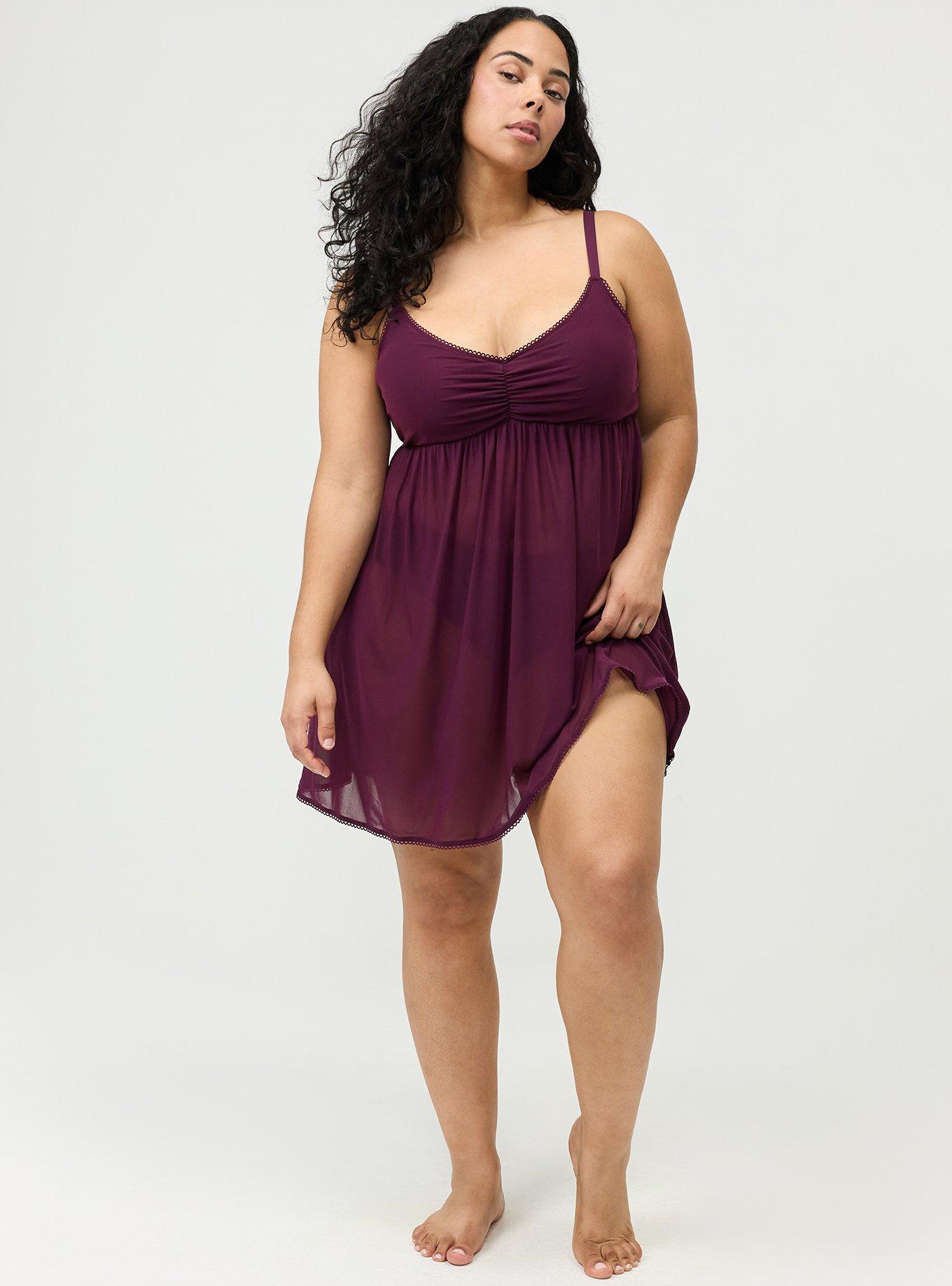 Plus Size - Mesh Flirty Sleep Chemise - Torrid