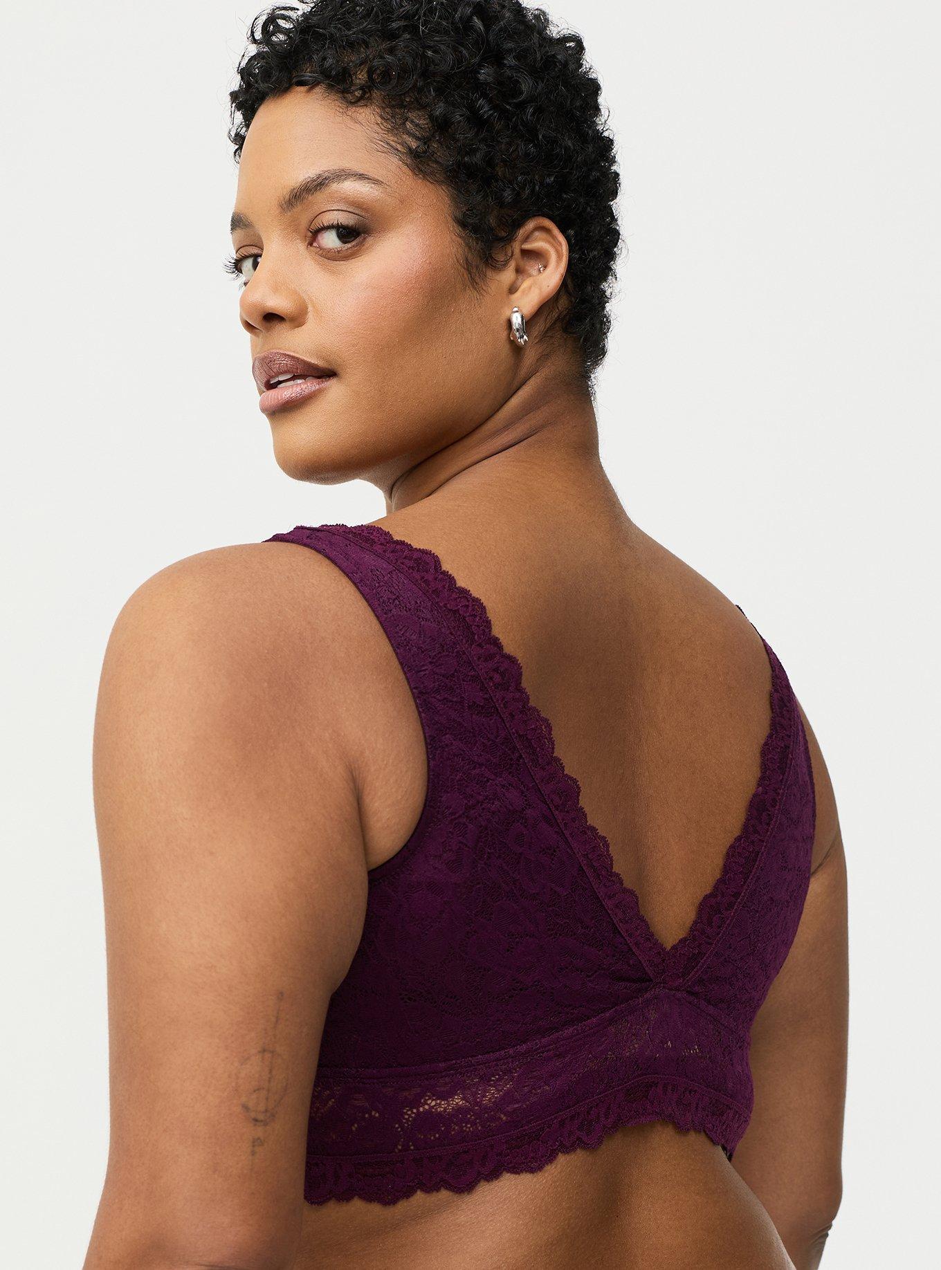Plus Size - Unlined Crossback Lace Bralette - Torrid