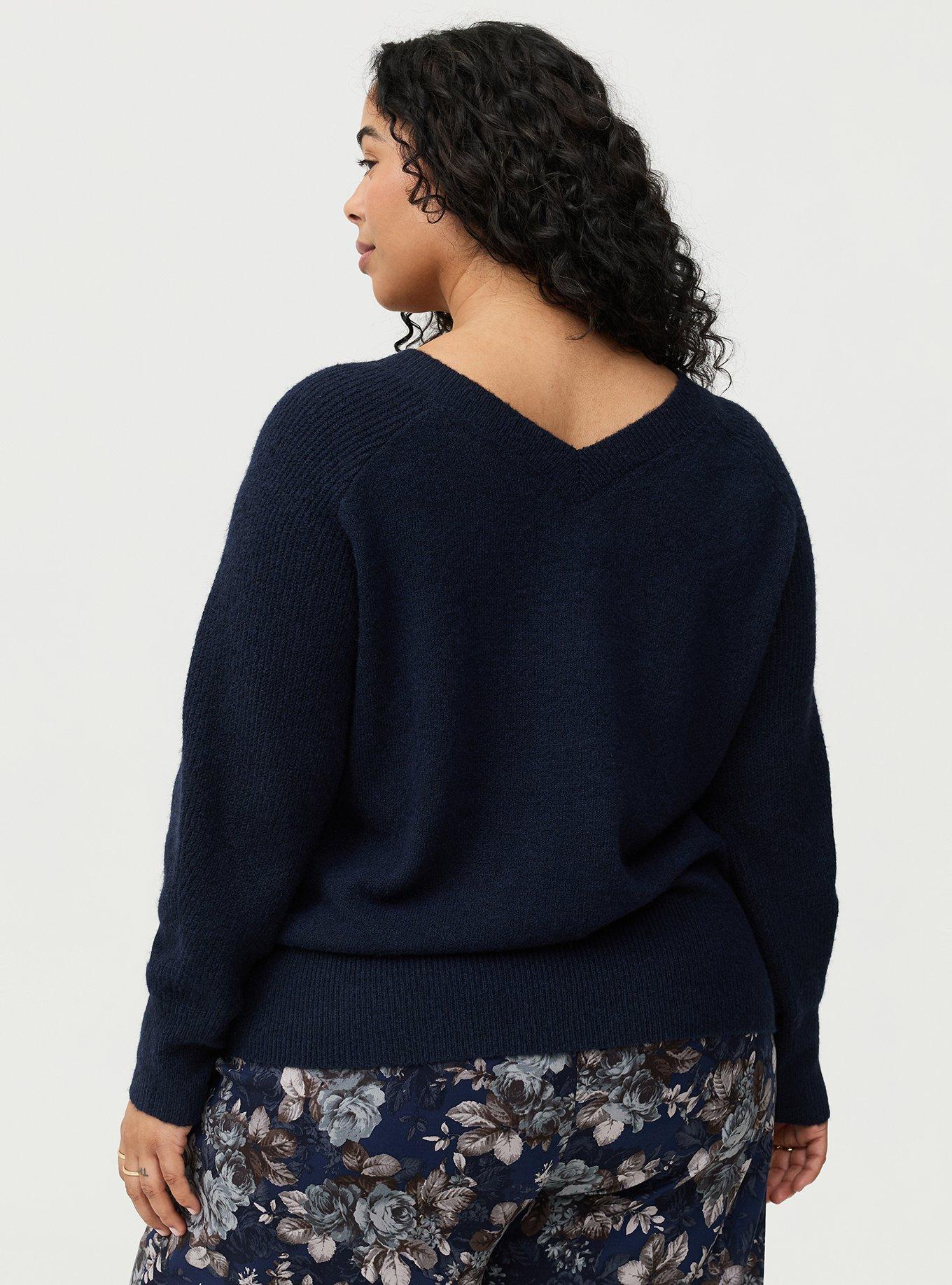 Plus Size - Vegan Cashmere V-Neck Pullover Sweater - Torrid