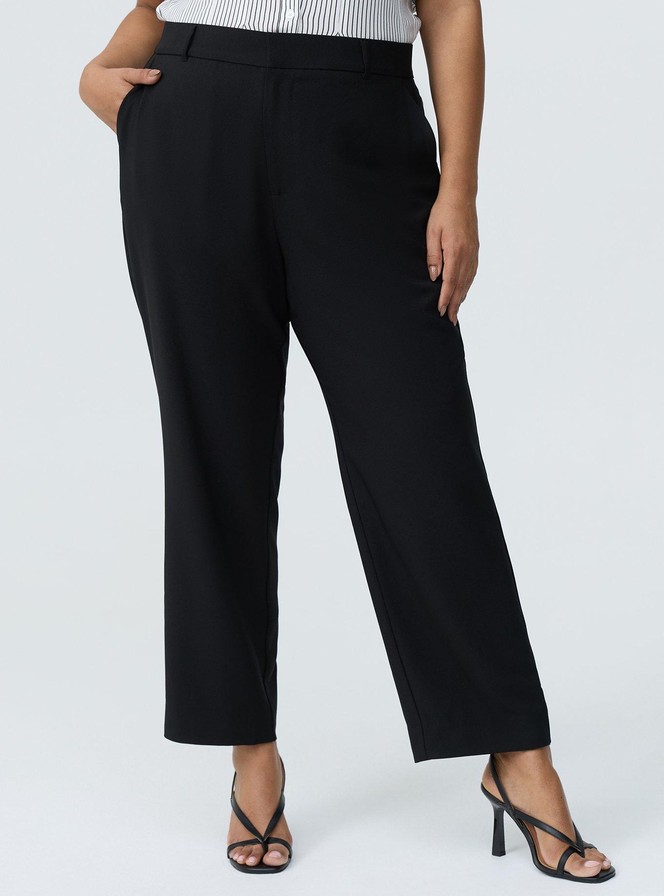 Plus Size - High-Rise Straight Crepe Pant - Torrid
