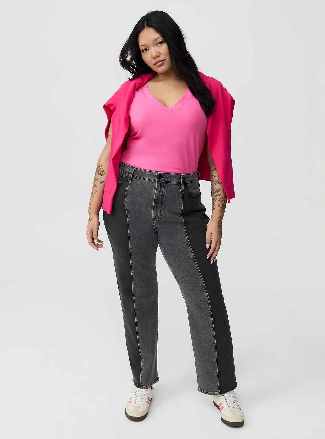 Plus Size - Fitted Cotton V-Neck Tee - Torrid