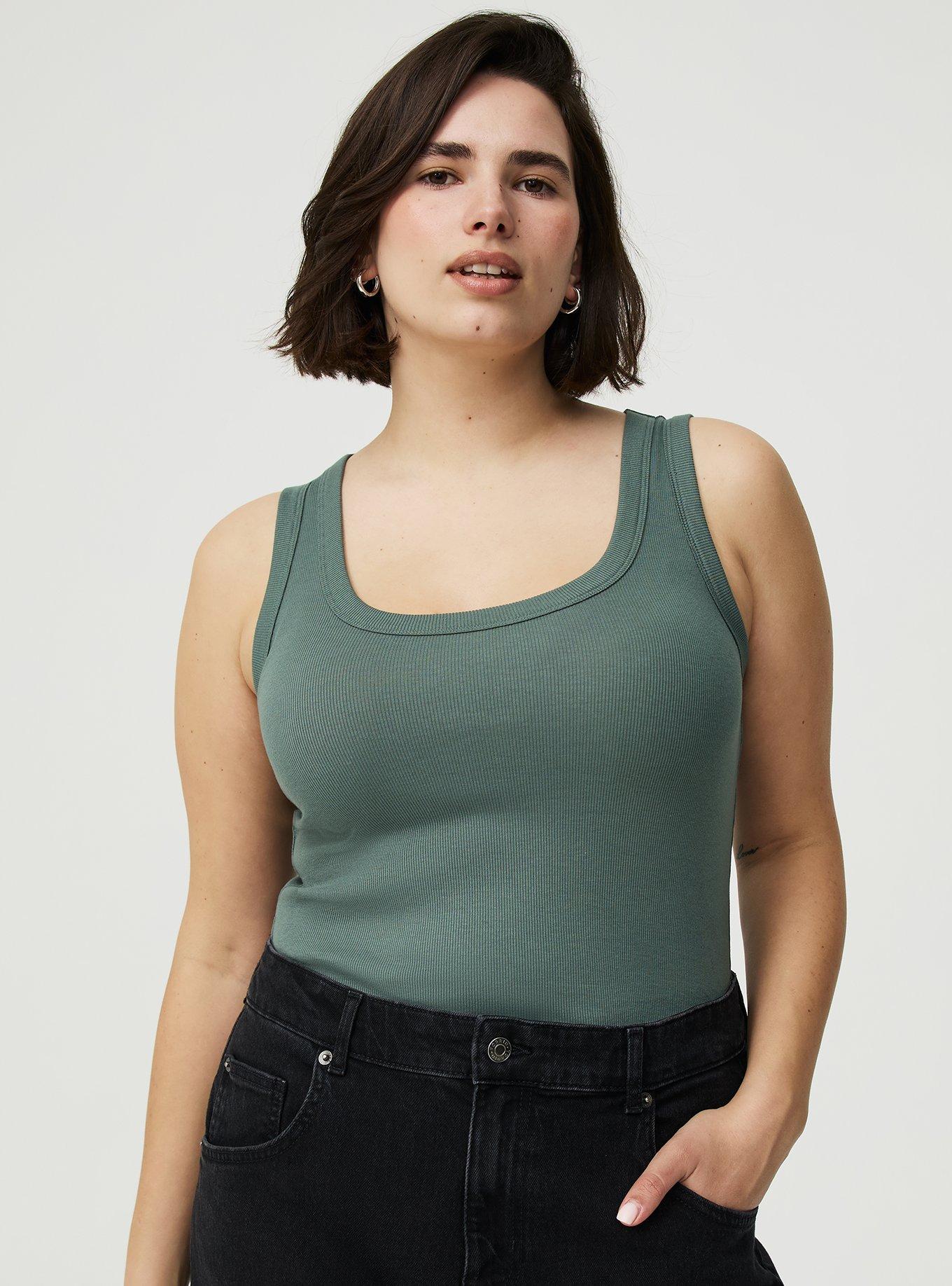 Plus Size - Cotton Modal Rib Scoop Tank - Torrid